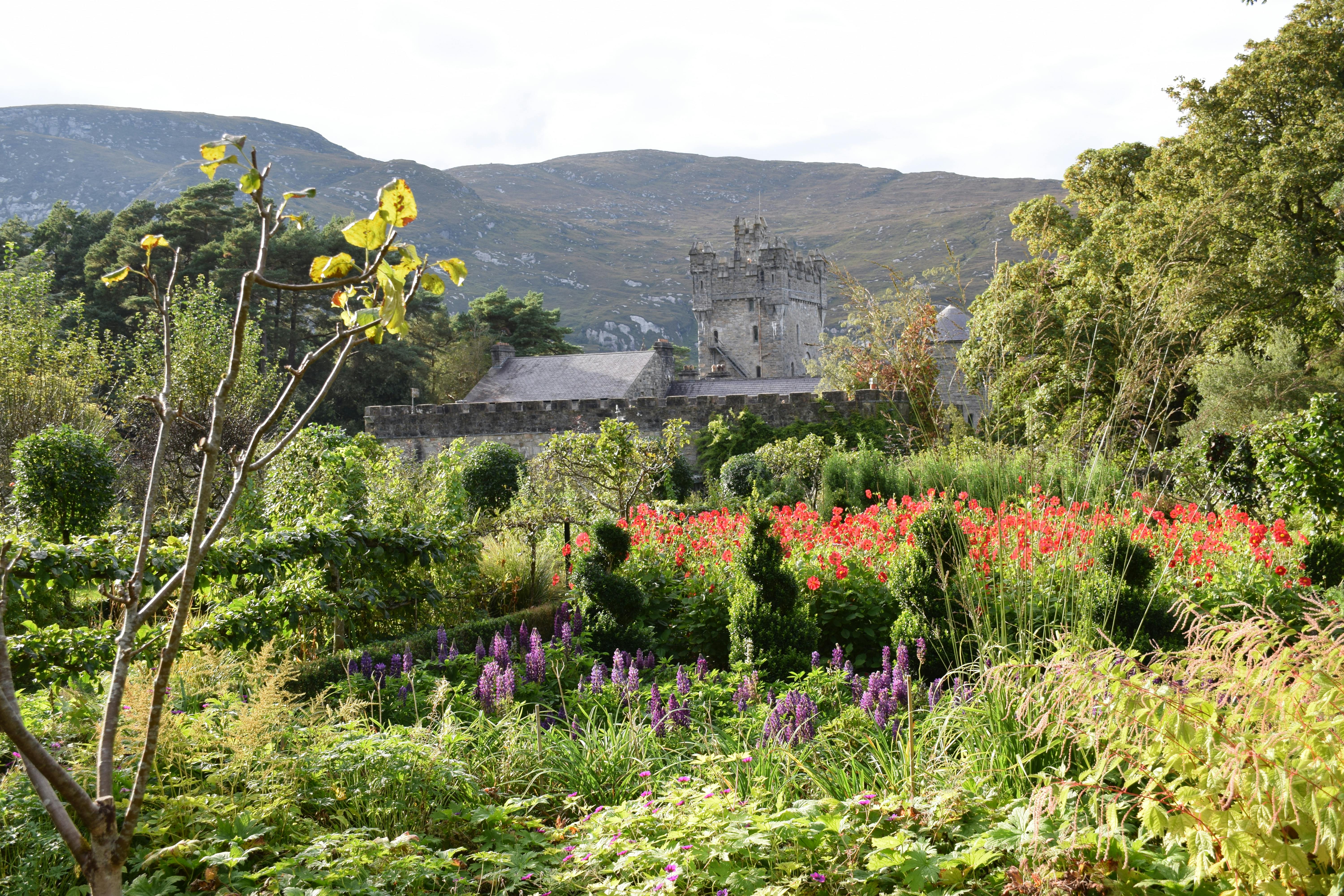 The Glenveagh Castle seen from a Garden in Ireland · Free Stock Photo