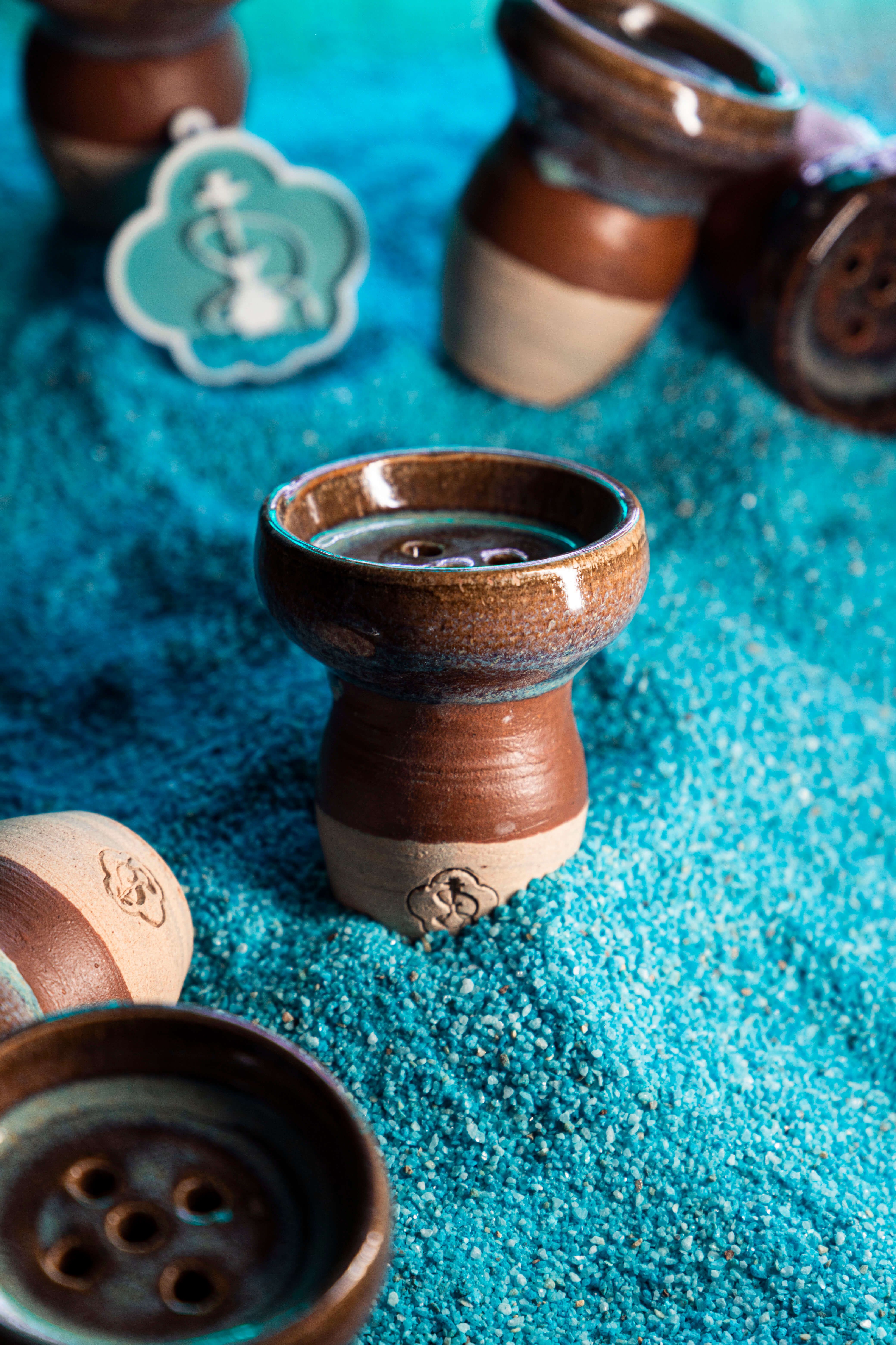 Brown Items on Blue Background · Free Stock Photo