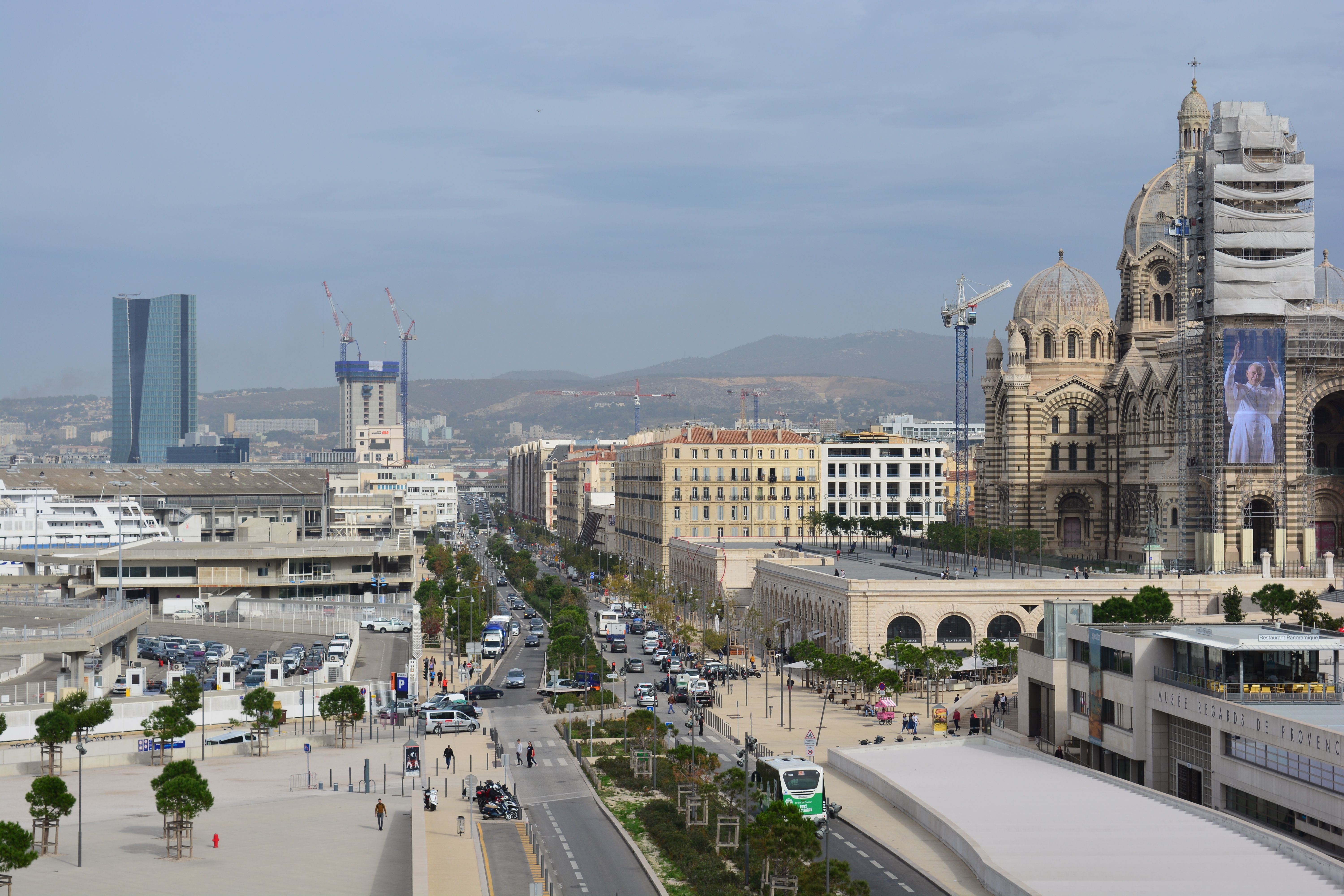 Cityscape with Marseille Cathedral · Free Stock Photo