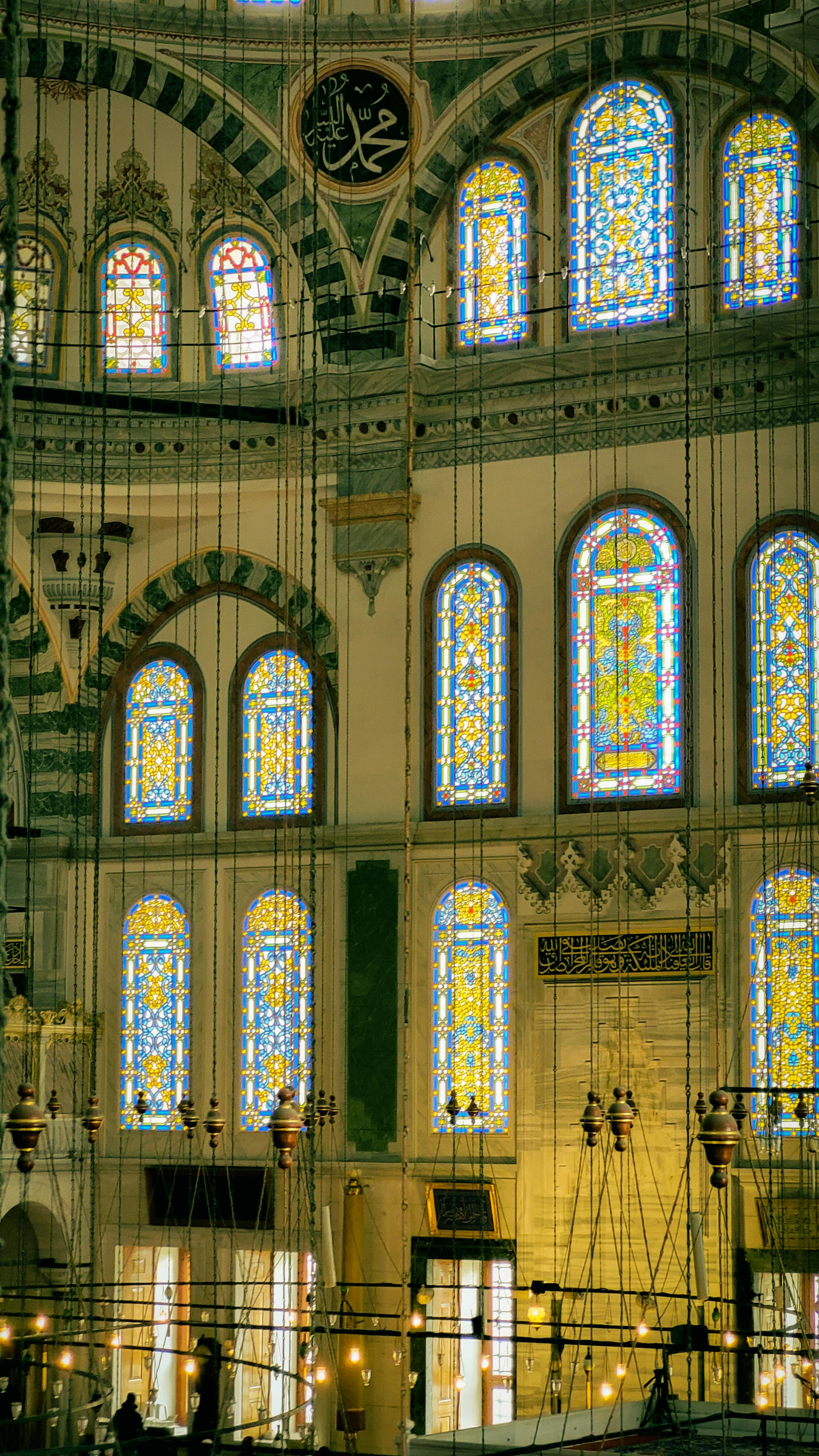 Dark Interior of a Mosque · Free Stock Photo