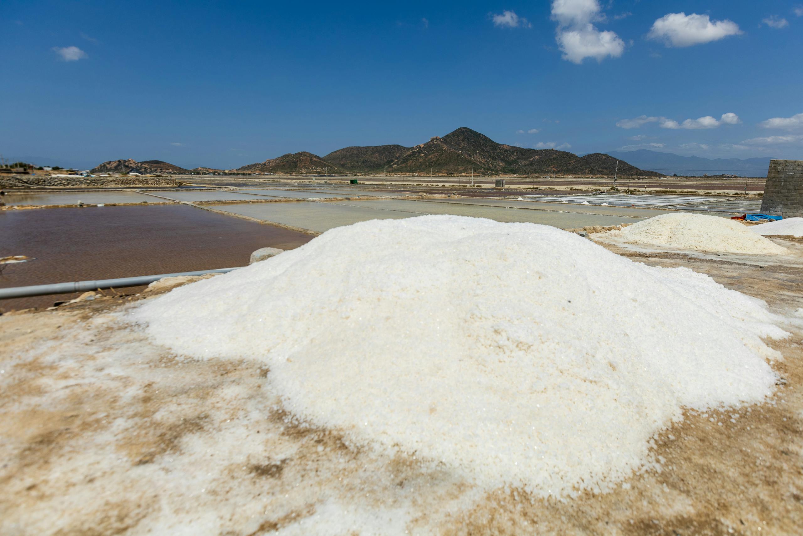 Heap of Salt on a Salt Farm on the Seashore · Free Stock Photo