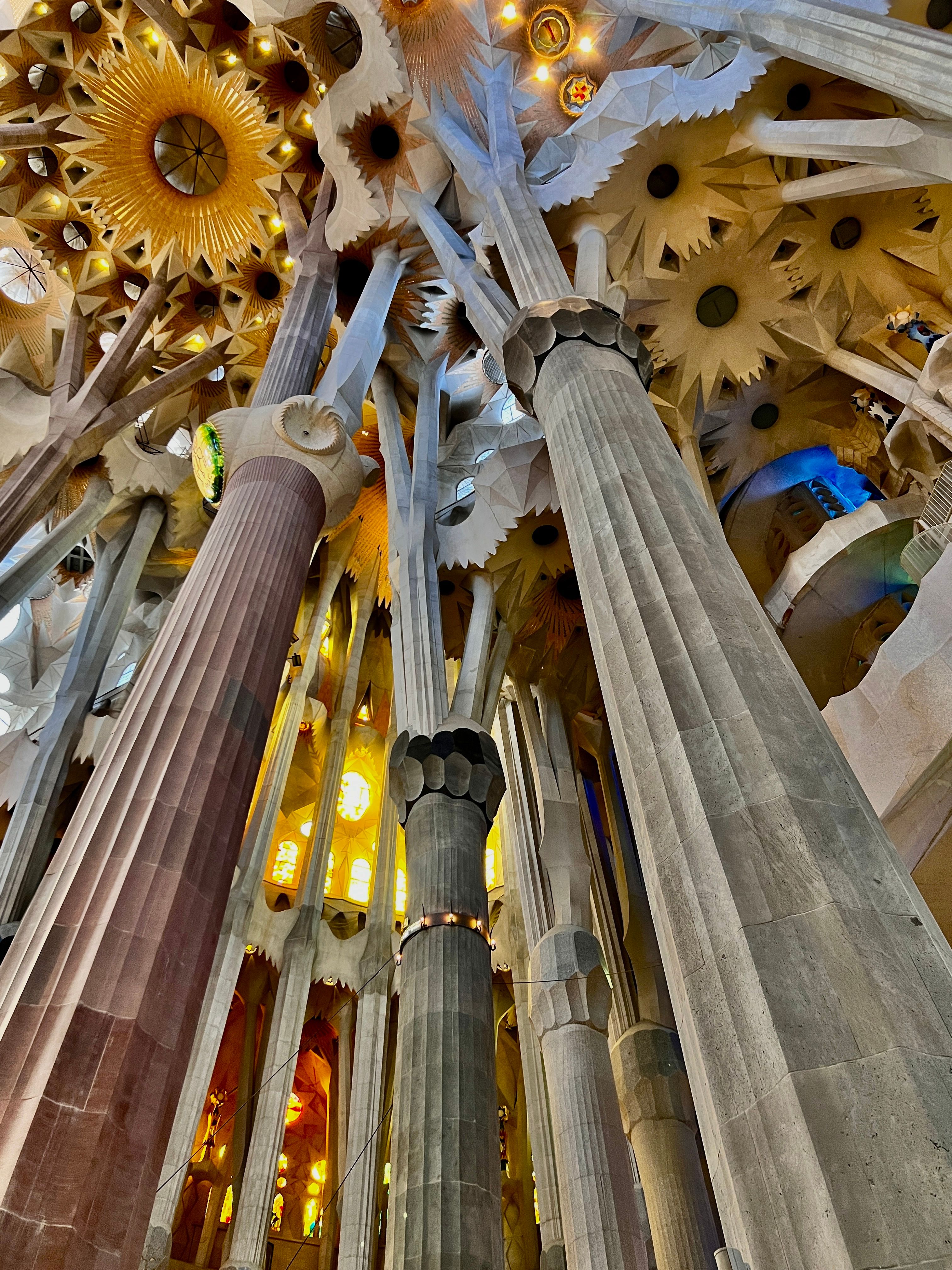 Ornamental ceiling and pillars in catholic church · Free Stock Photo