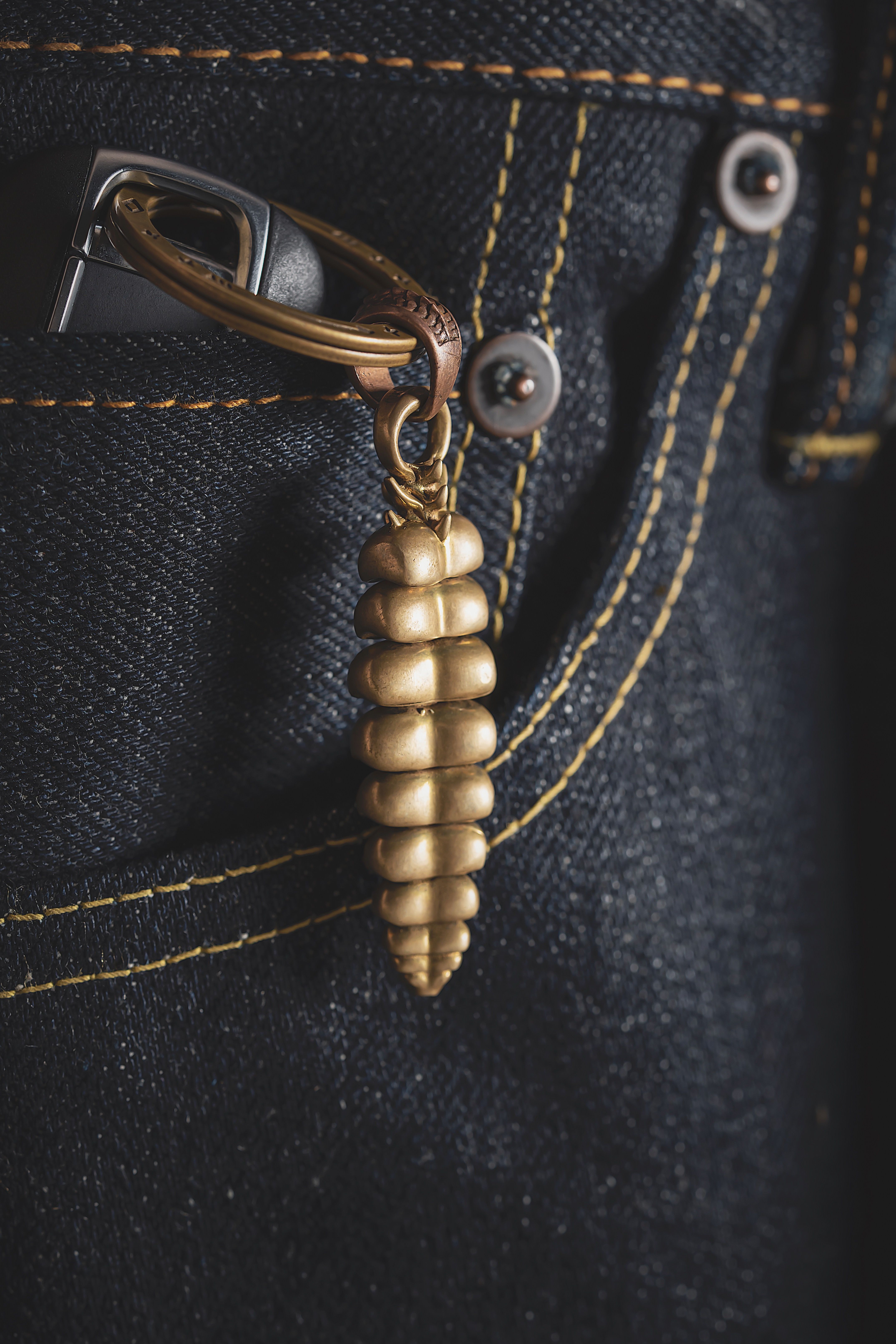 Golden Keychain in Pocket · Free Stock Photo