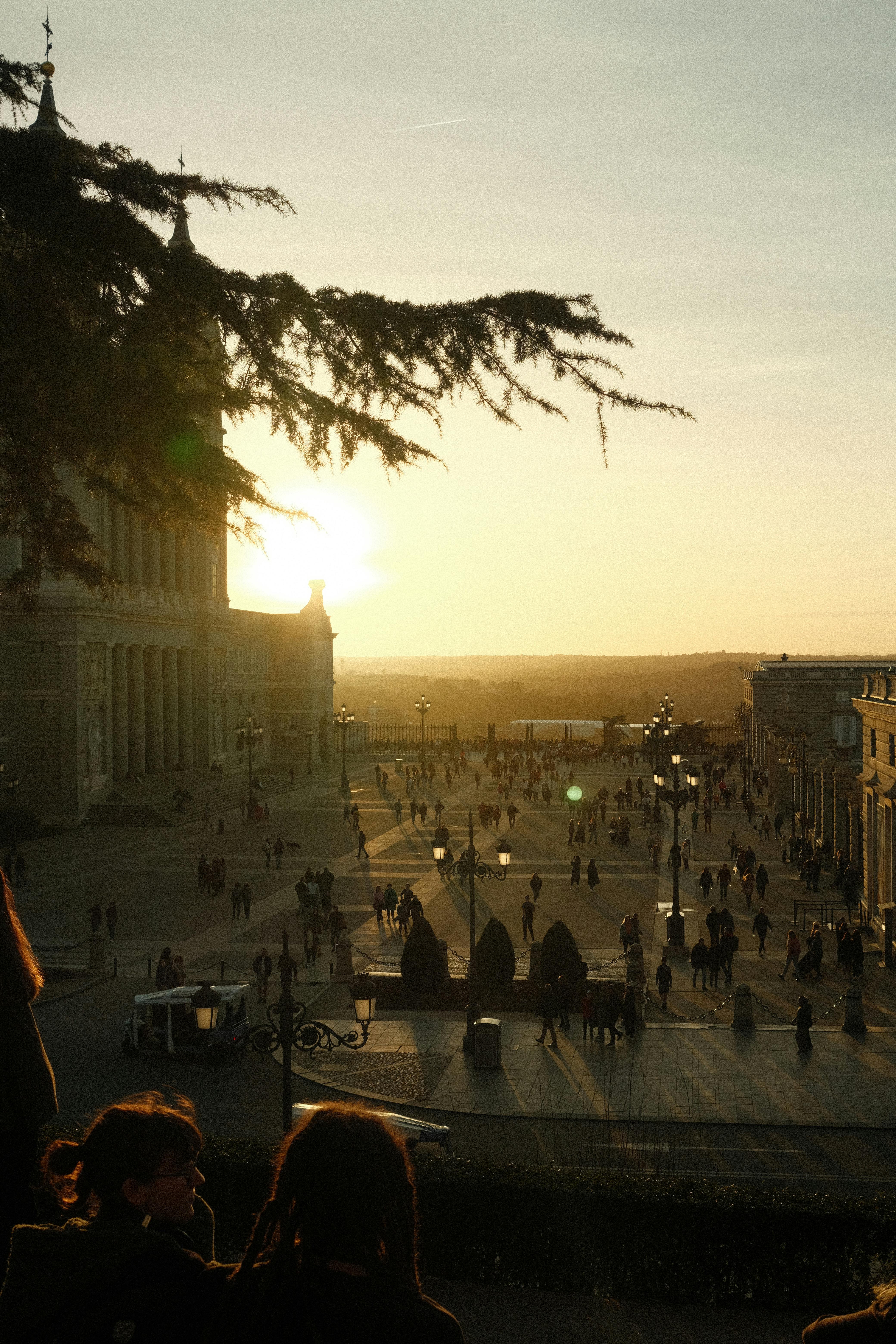 Full of People Jemaa El Fnaa Square at Sunset · Free Stock Photo