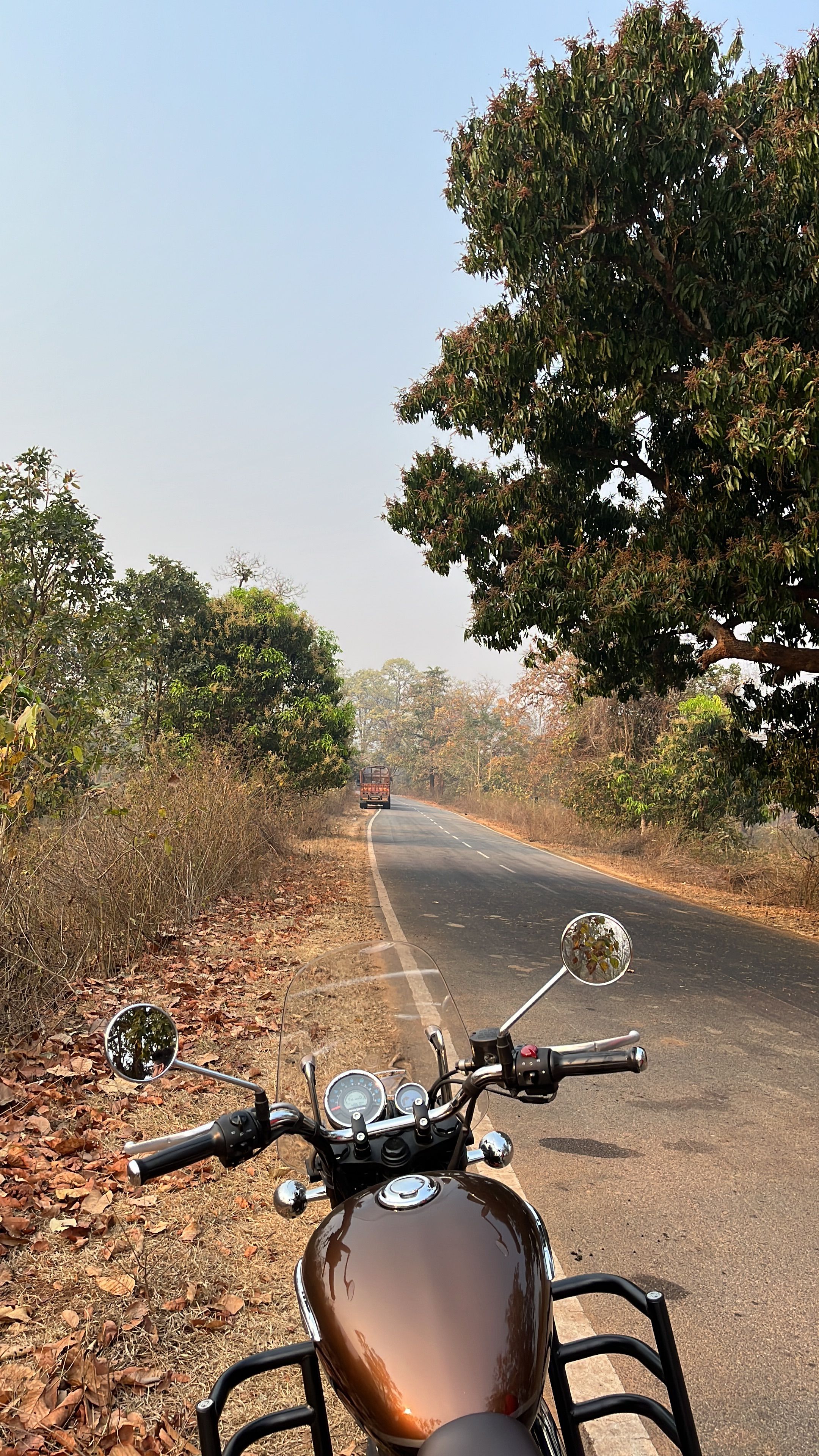 Motorcycle Point of View of a Road · Free Stock Photo