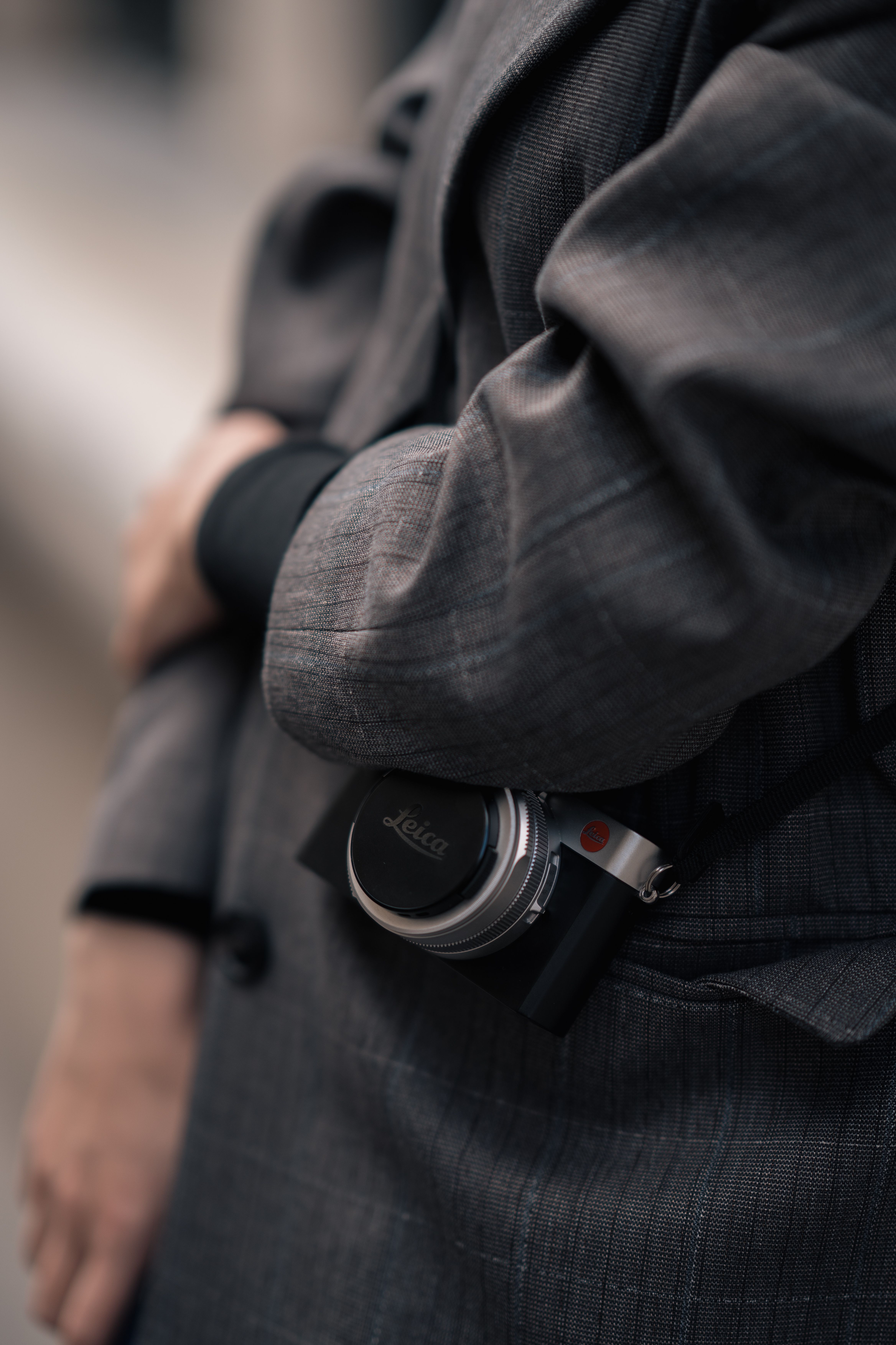 Person Wearing Coat and Old Fashioned Camera on City Street · Free ...