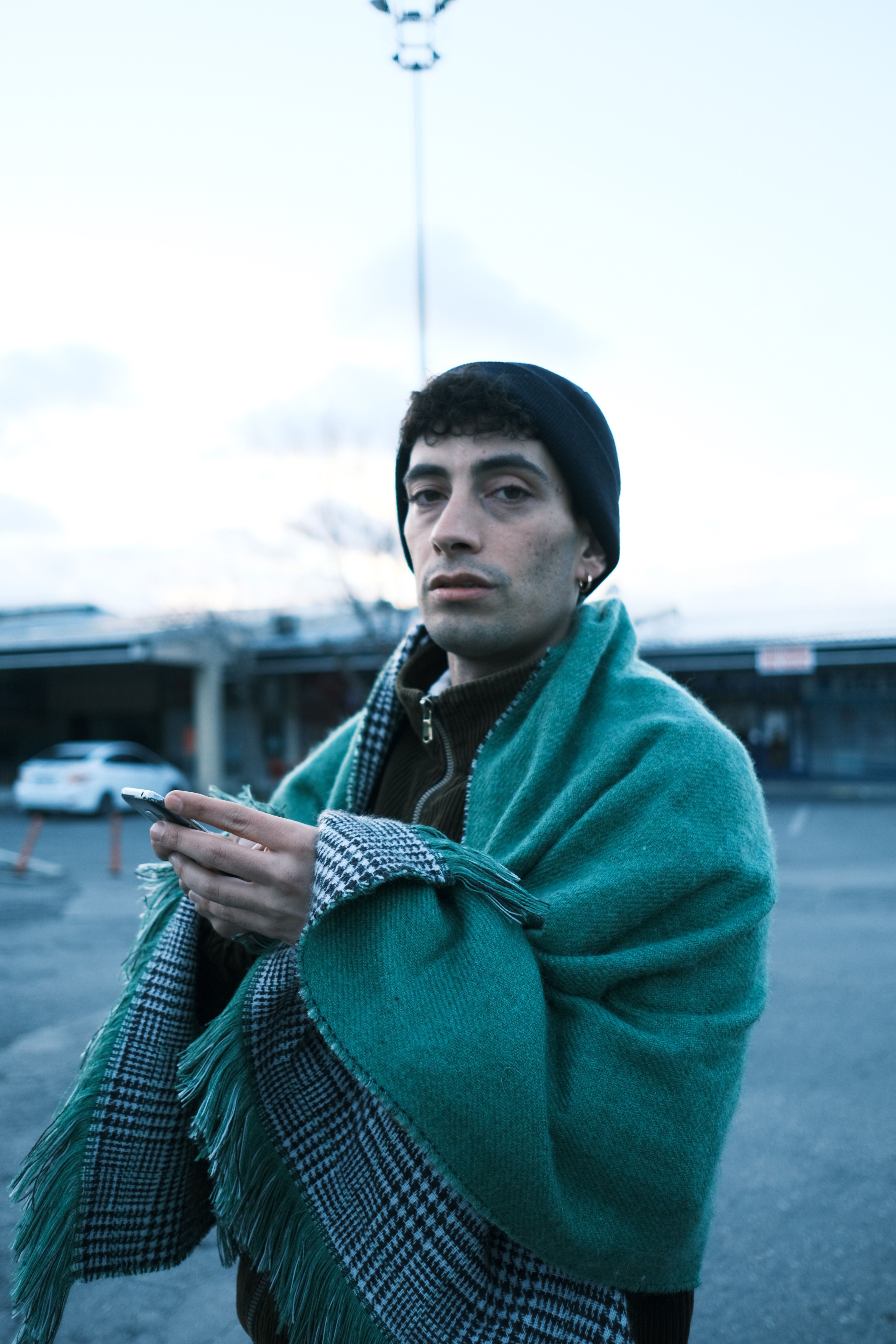 Man Wrapped in Blanket · Free Stock Photo