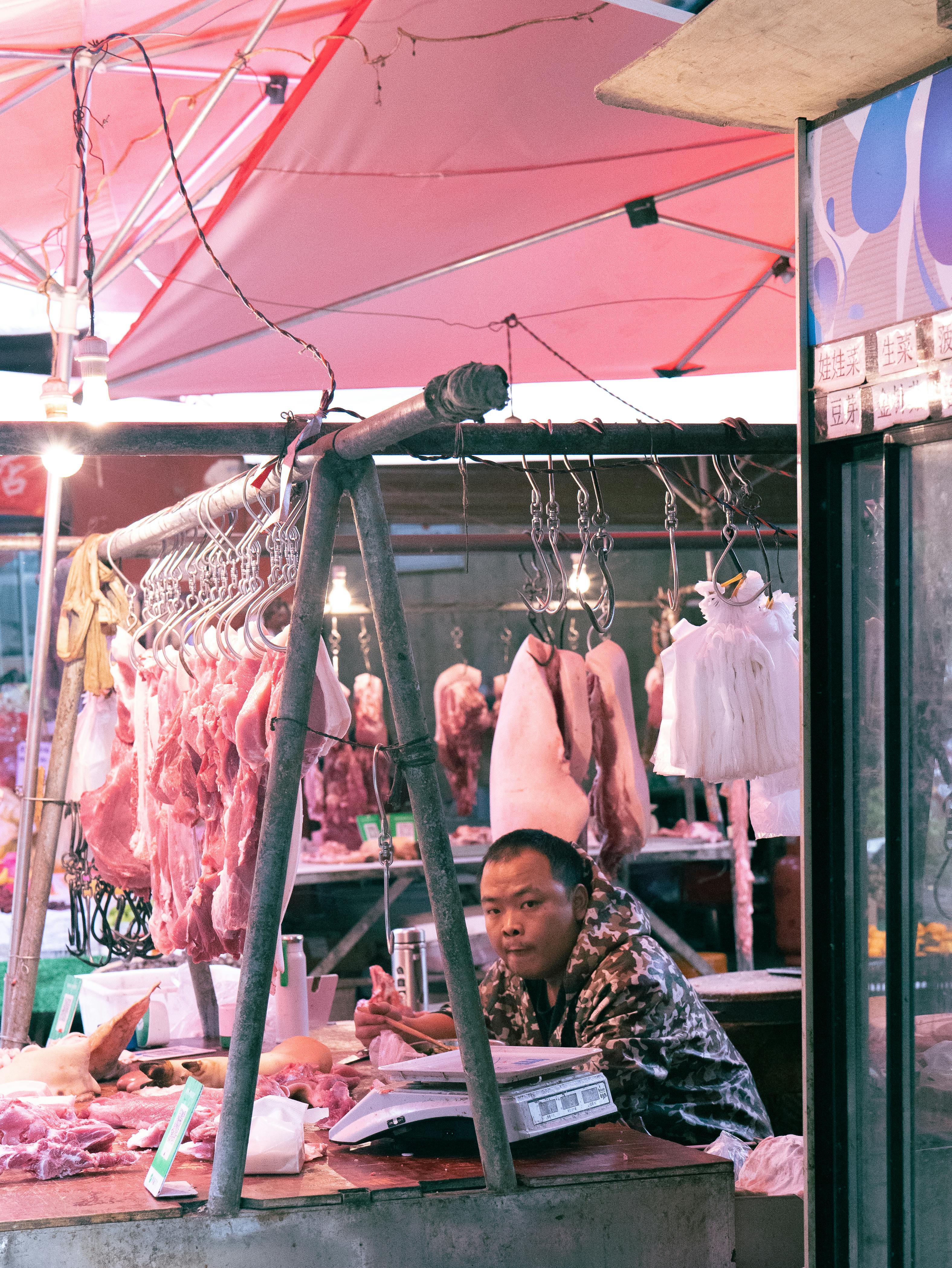 Butcher Stall at Market · Free Stock Photo