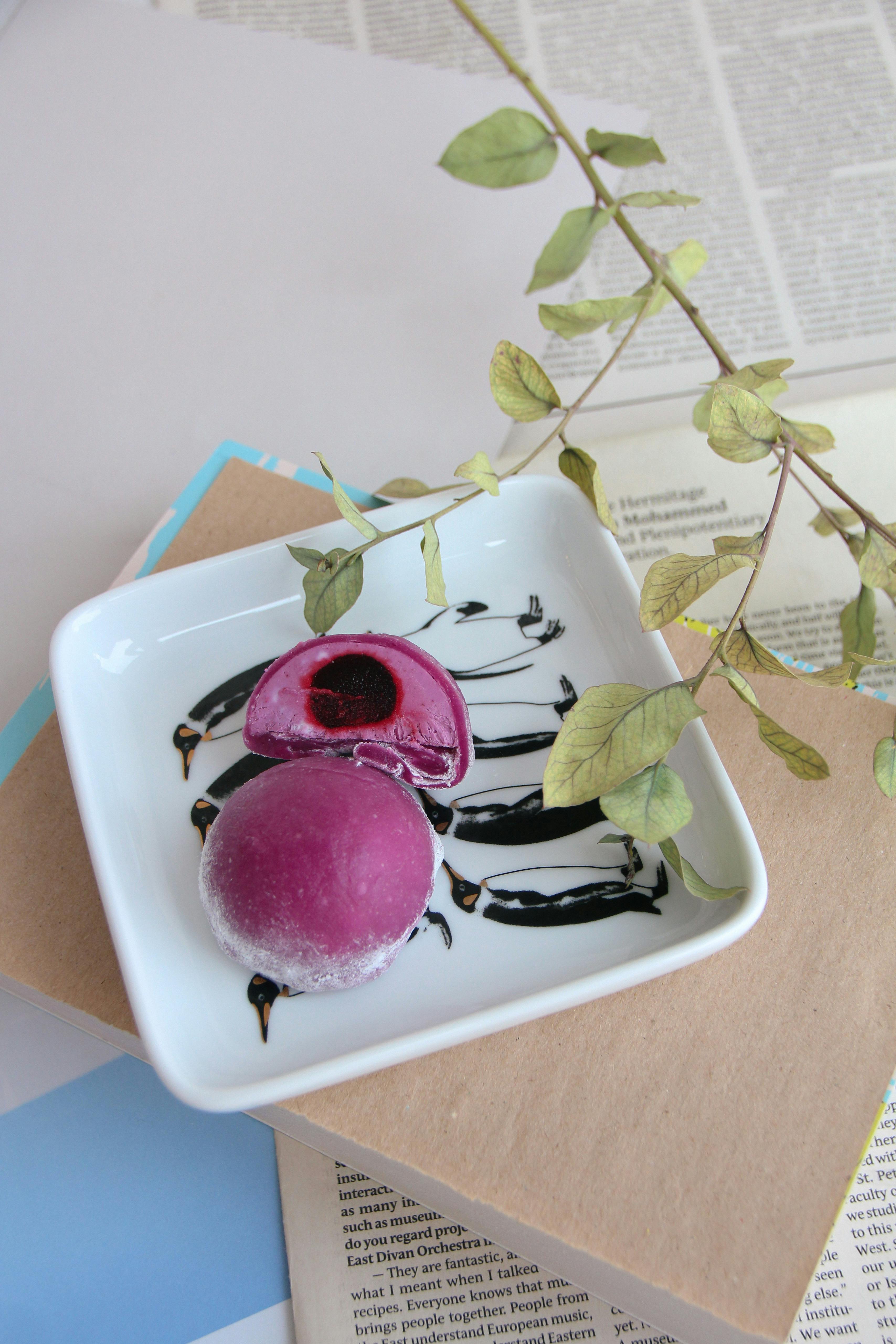 Pink Mochi on a Plate · Free Stock Photo