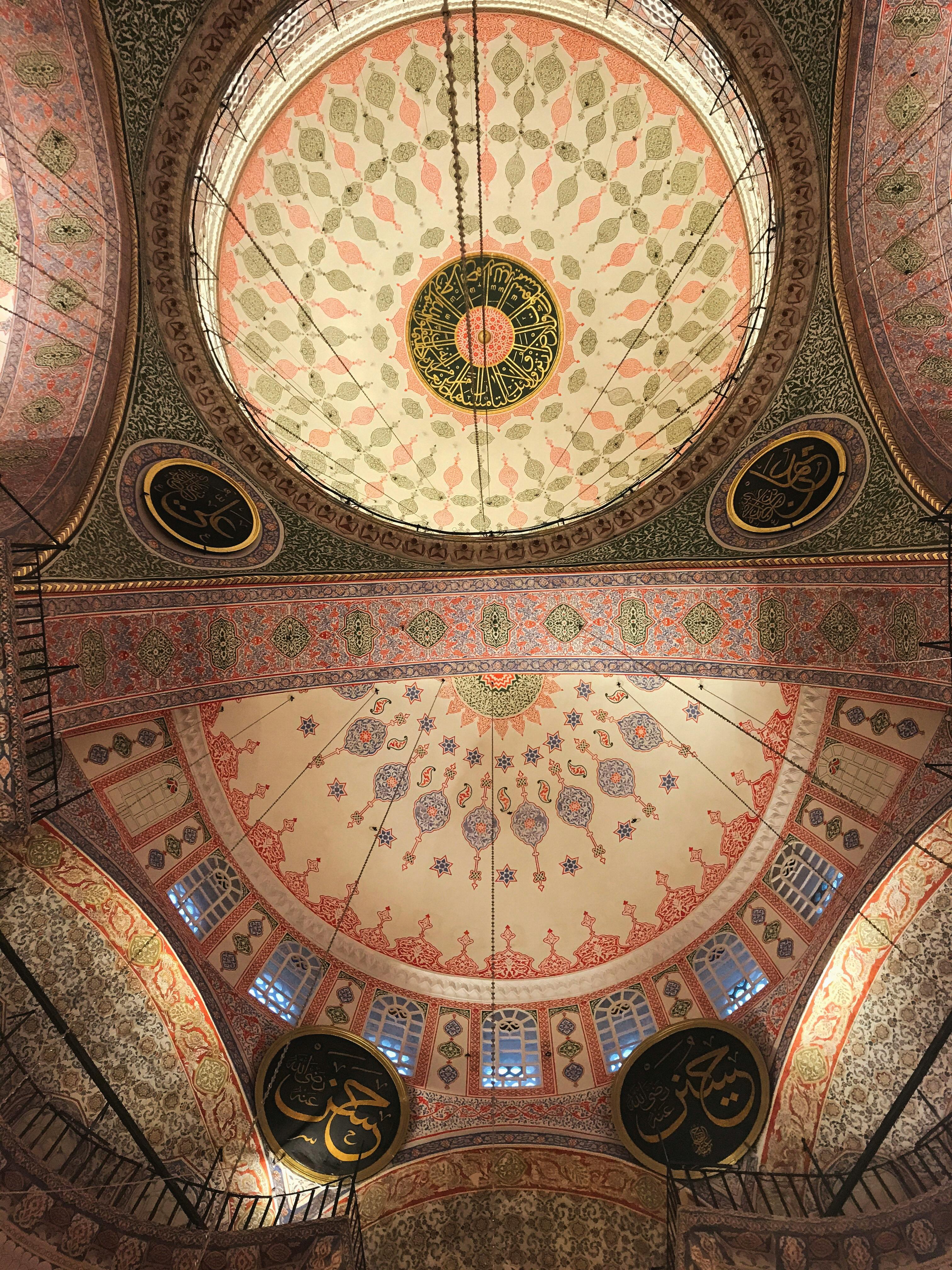 Ceiling at the Blue Mosque · Free Stock Photo
