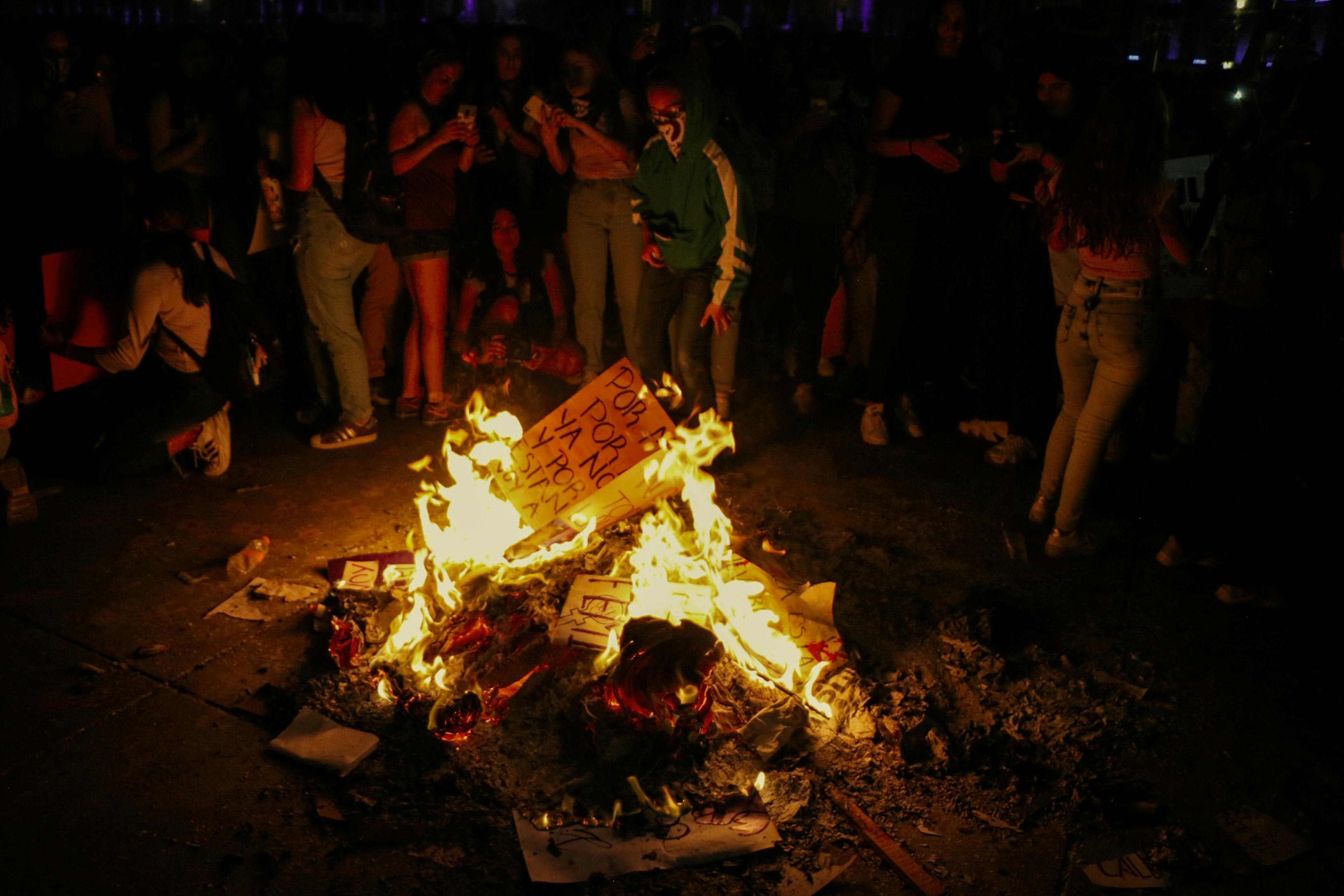 Signs Burning in Fire · Free Stock Photo