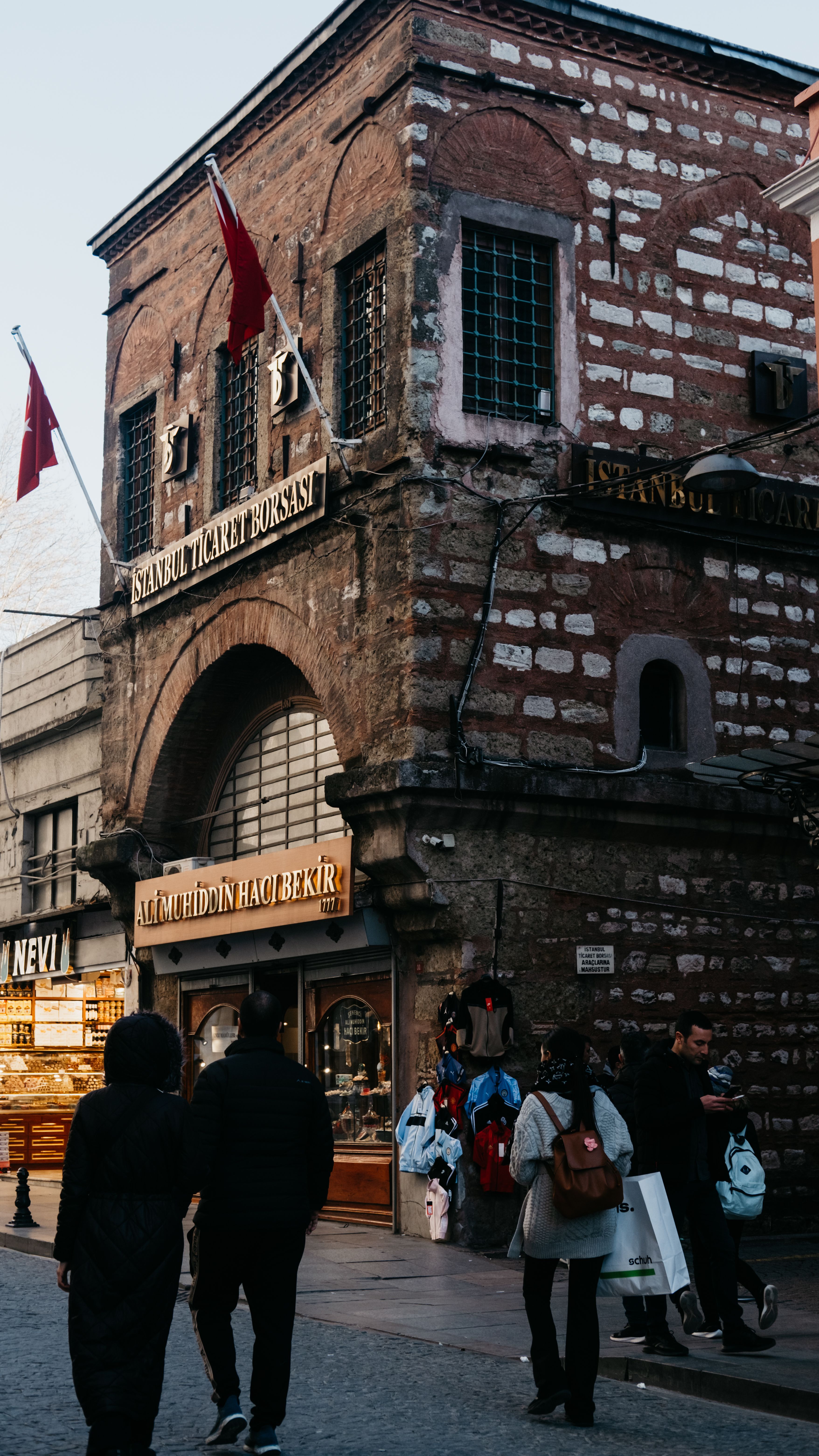 People Walking in front of a Traditional Building in a Turkish City ...