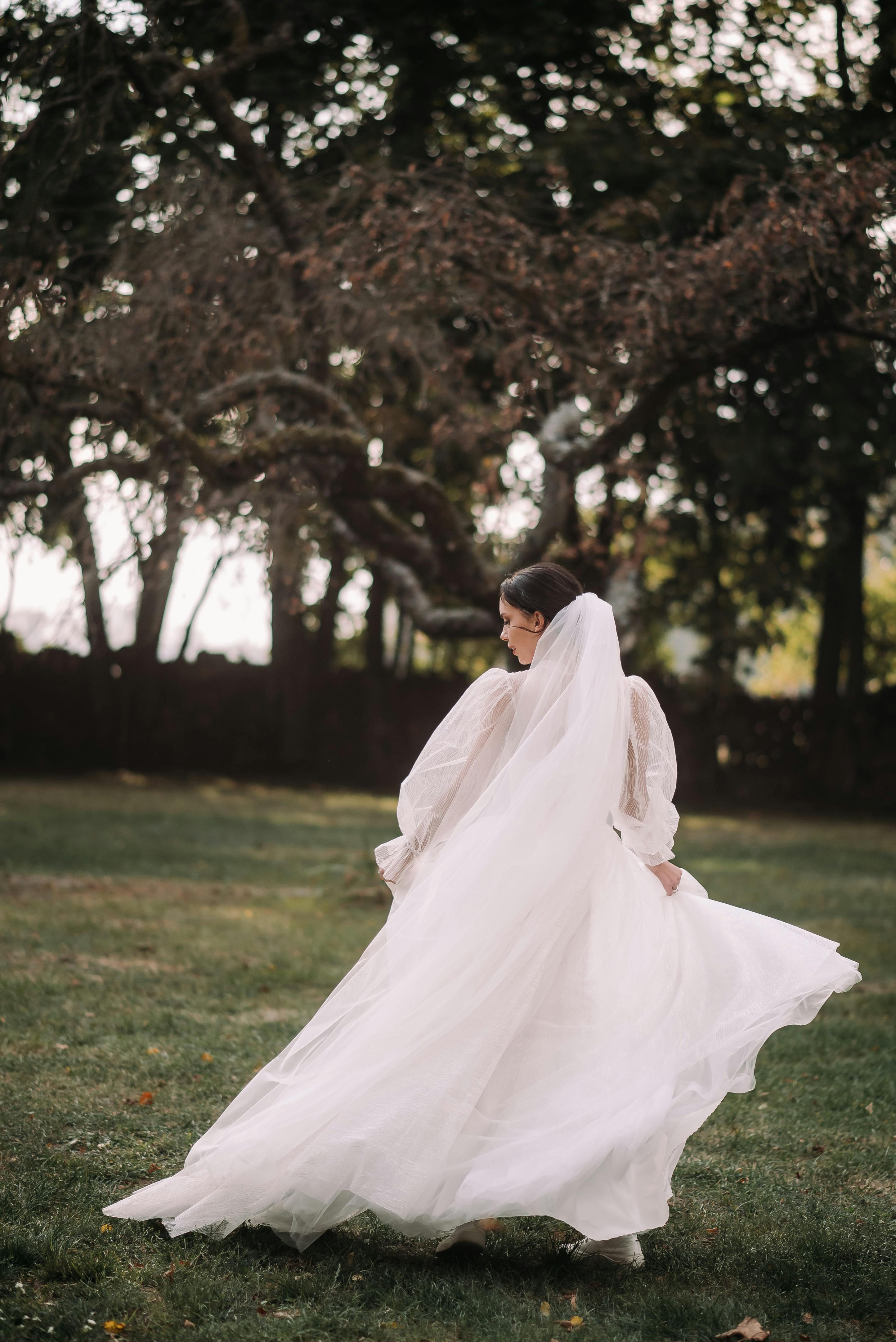 Back View of Brides Wedding Dress · Free Stock Photo