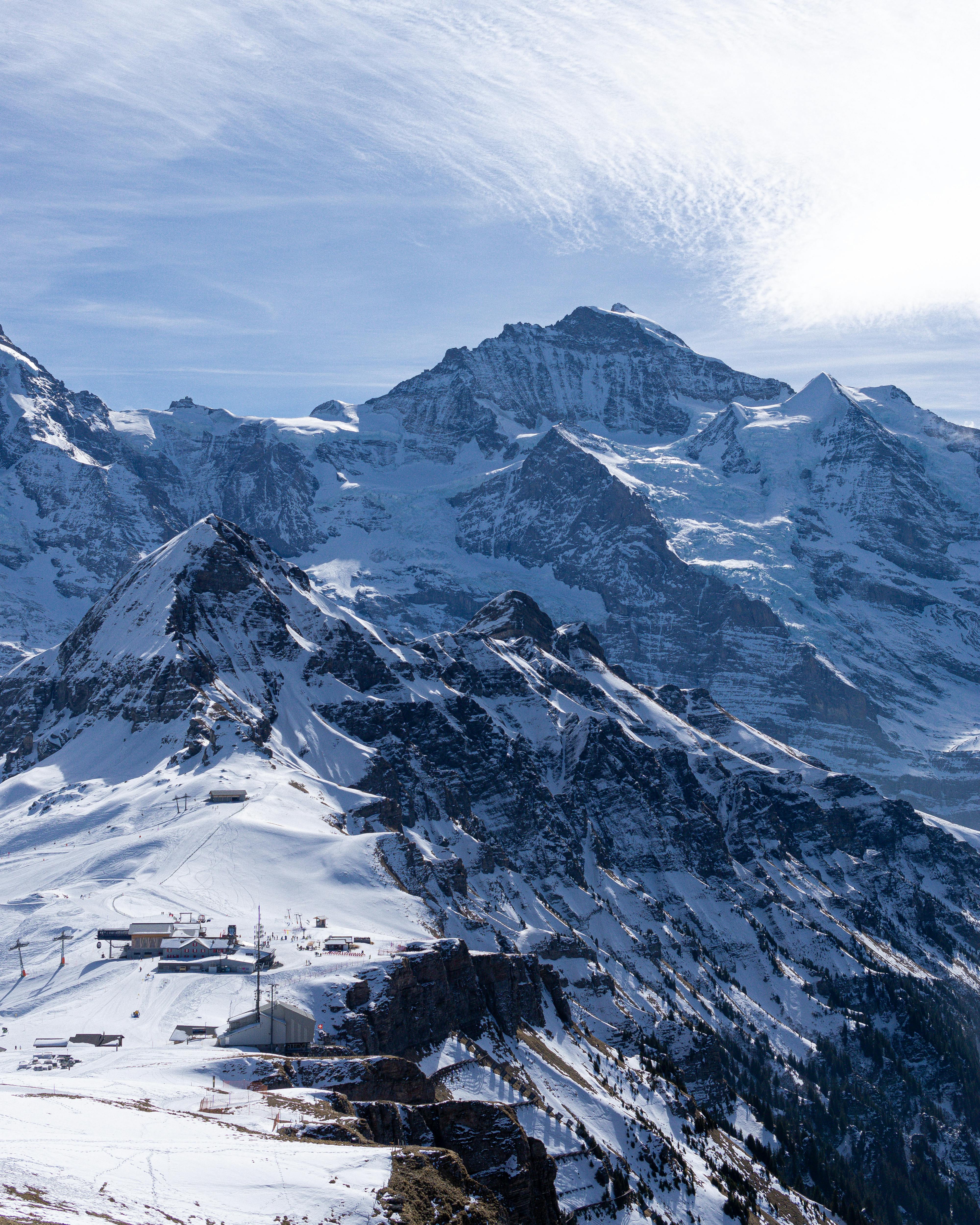 Landscape of Snowy Rocky Mountains · Free Stock Photo