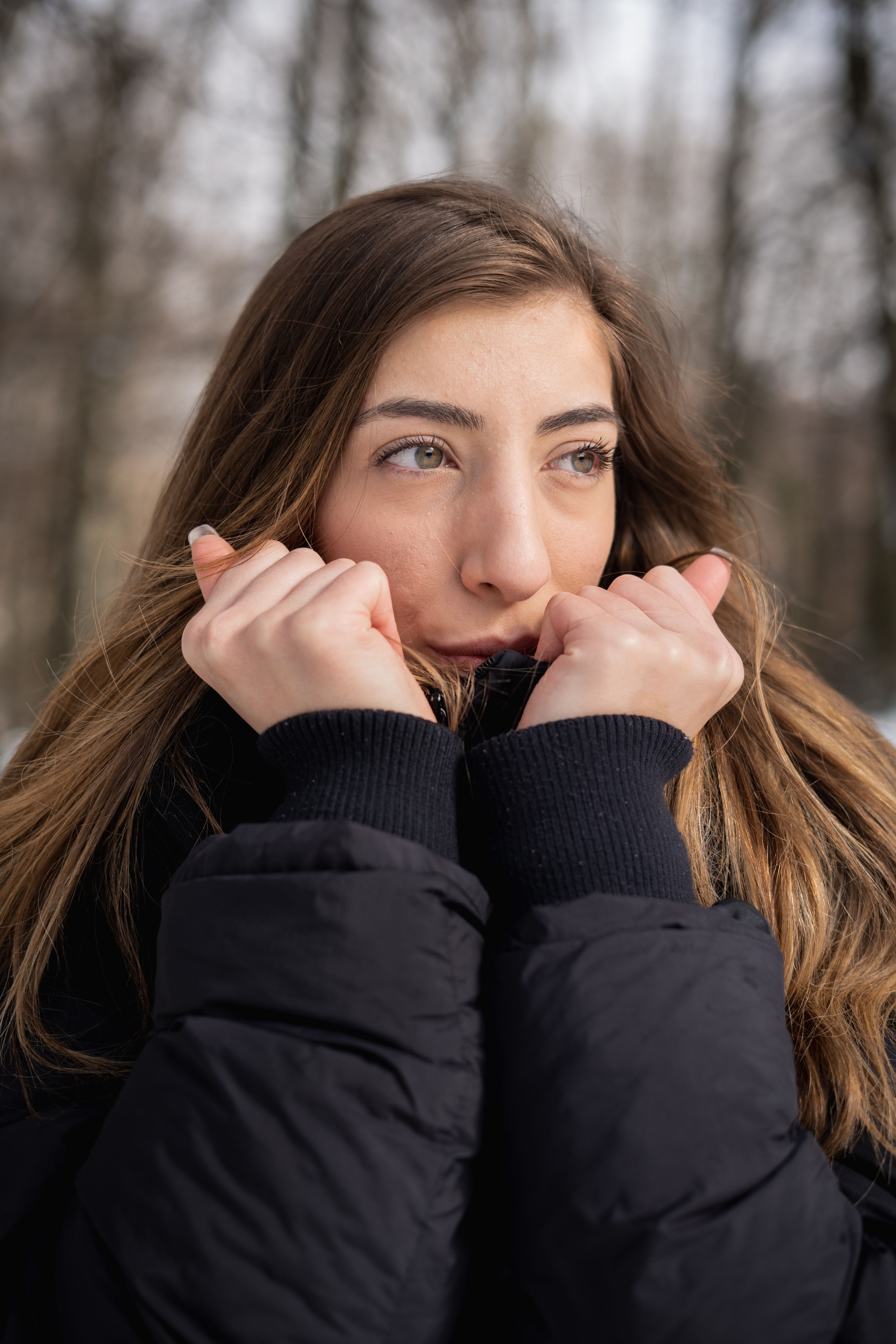 Model in Jacket and Bra · Free Stock Photo