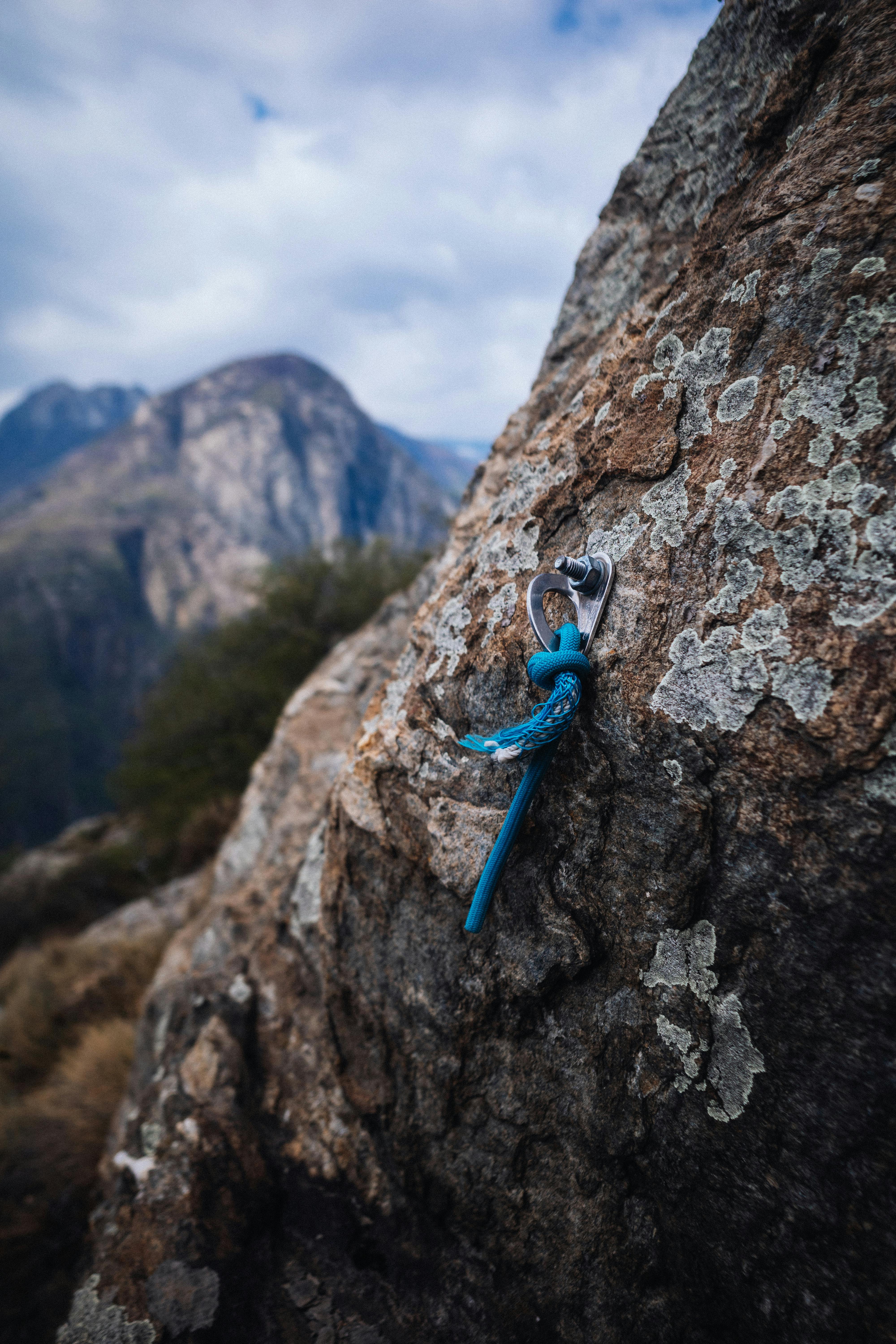 Rope with Hook on Rock · Free Stock Photo