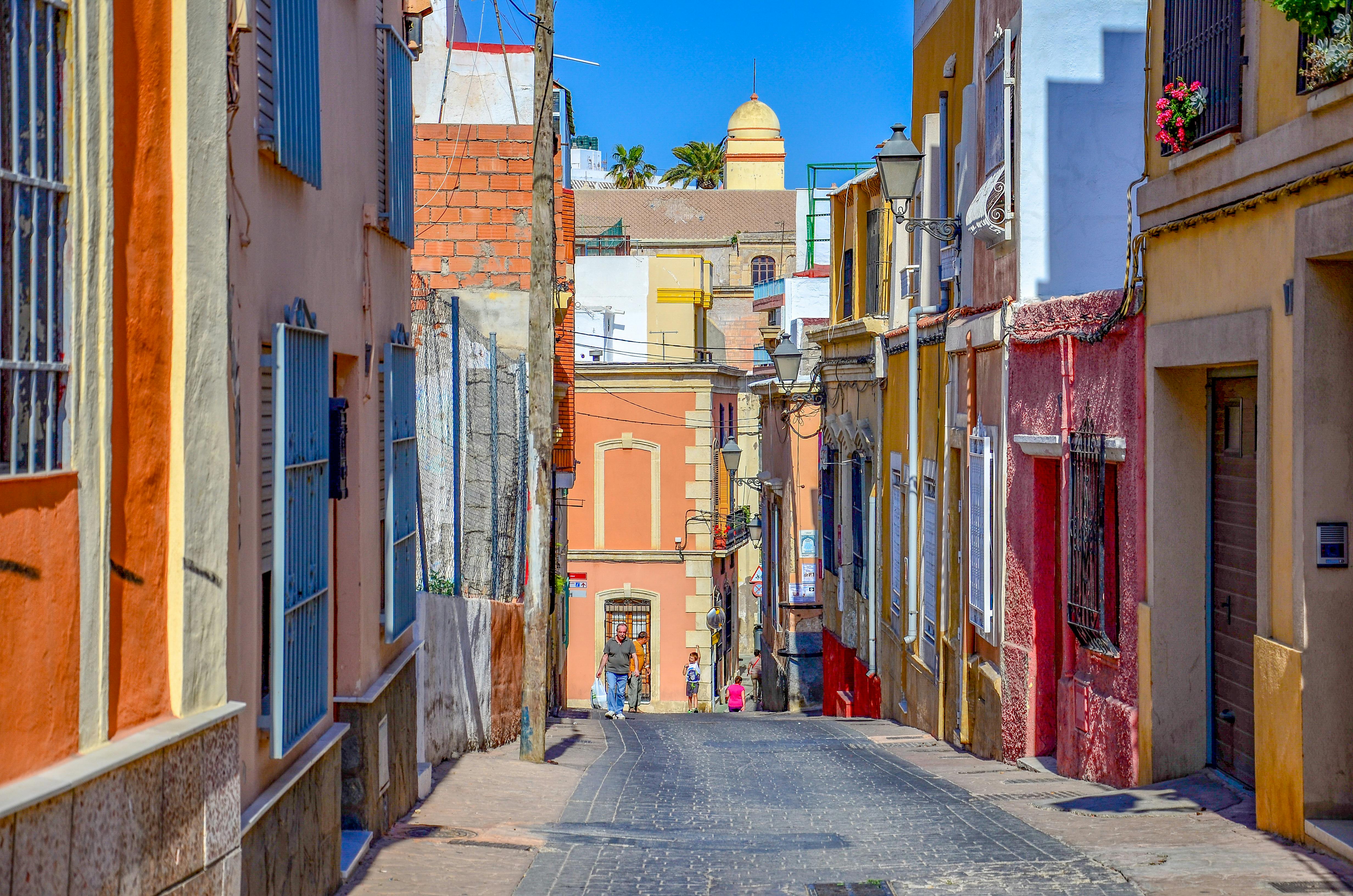 Colorful Buildings around Street · Free Stock Photo