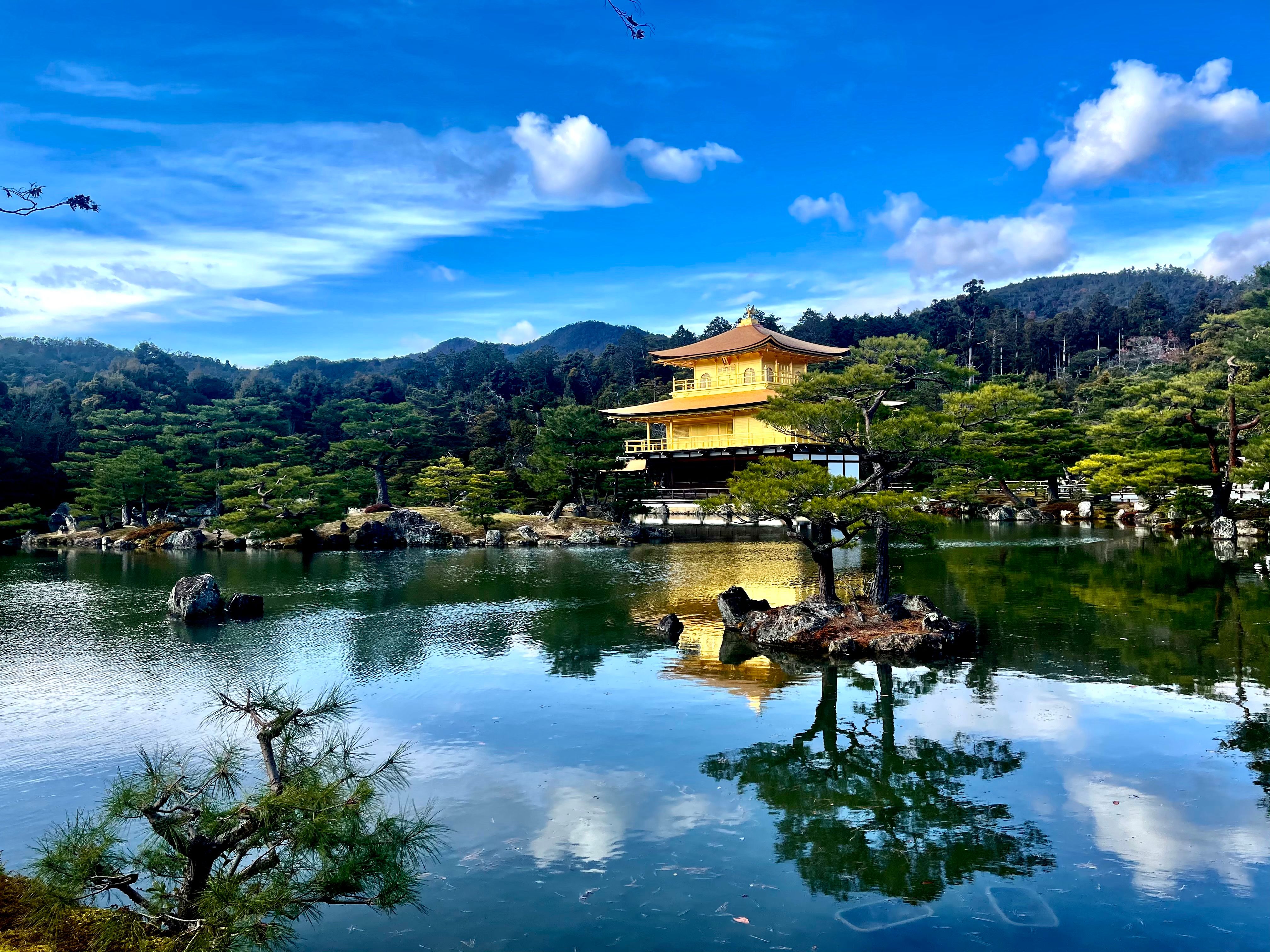 Lake and Temple in Forest · Free Stock Photo