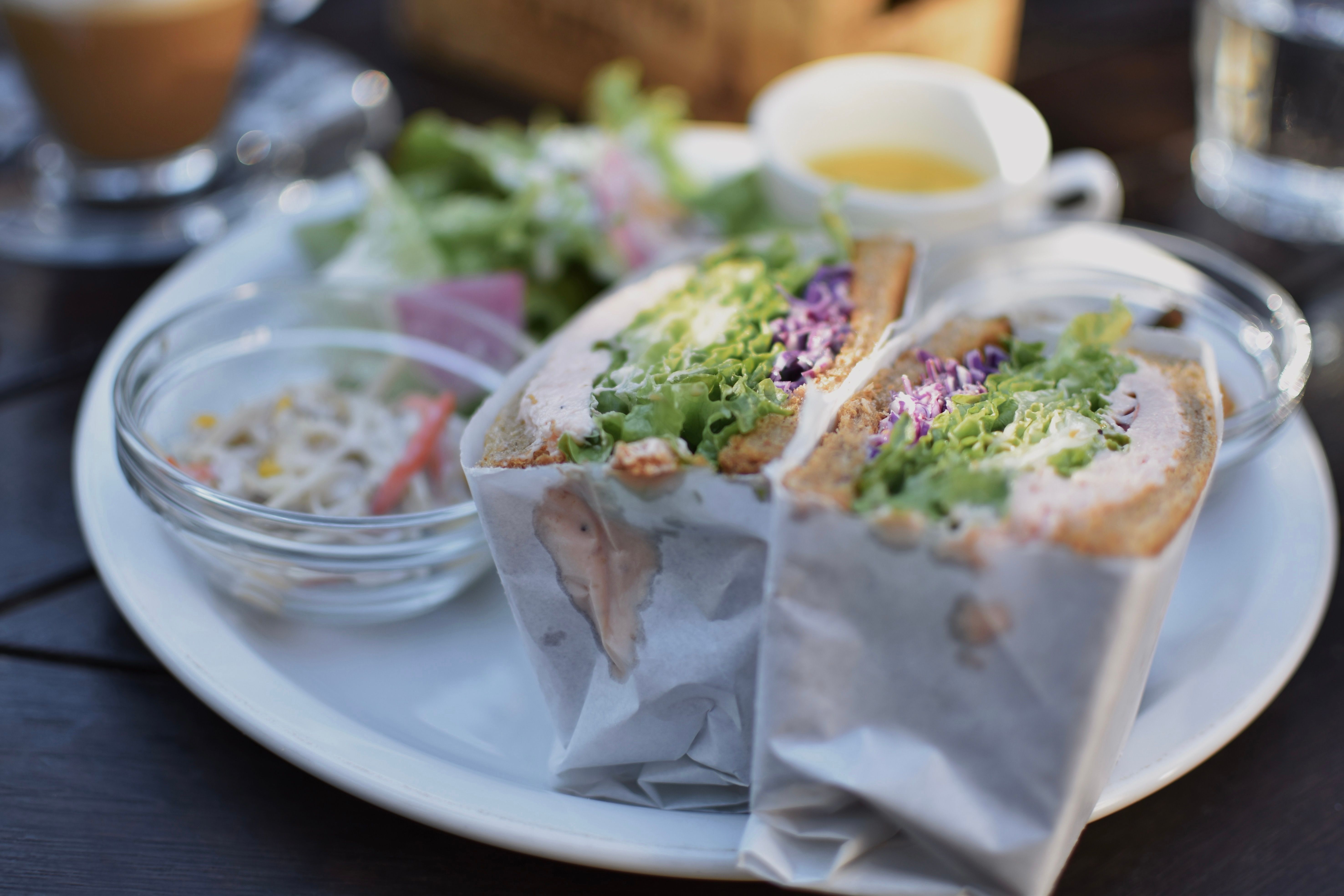 Two Ready-to-Eat Wrapped Sandwiches · Free Stock Photo