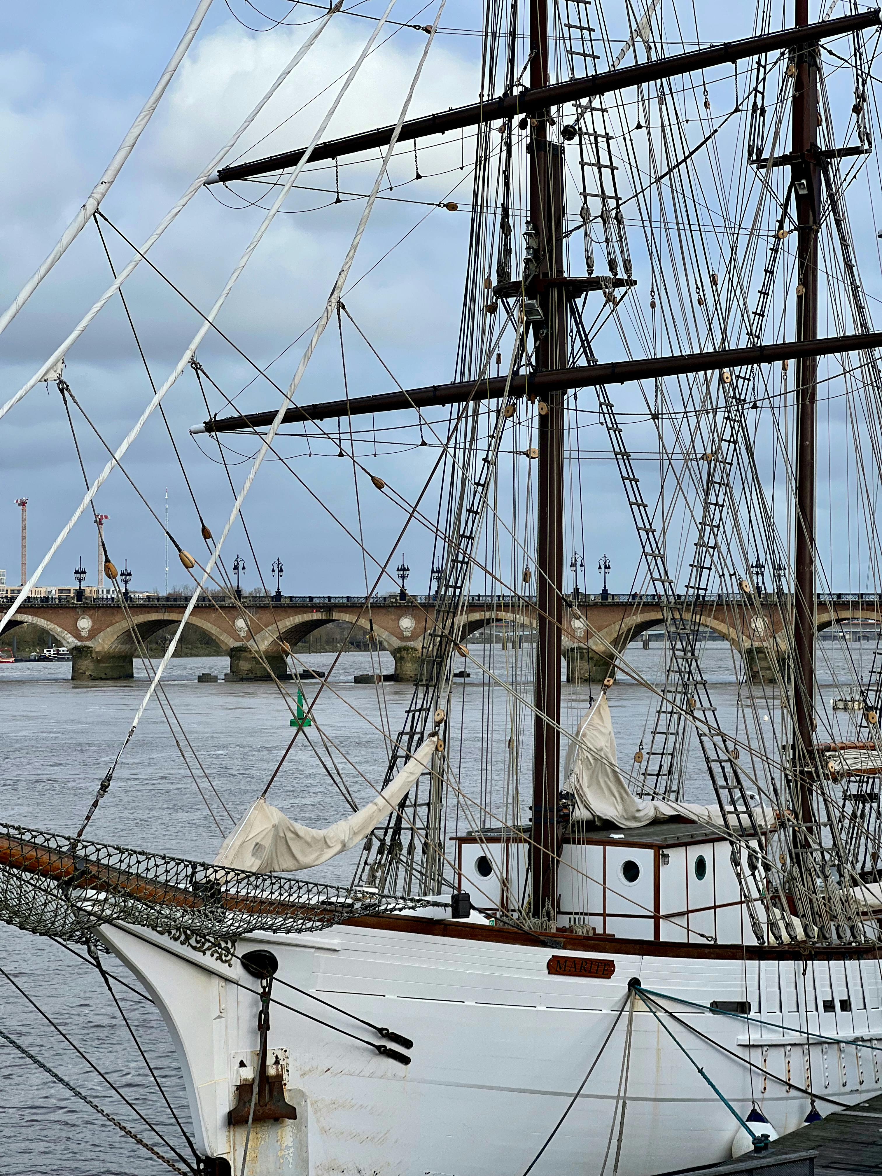 Steel Masts and Rigging of the Frigate · Free Stock Photo