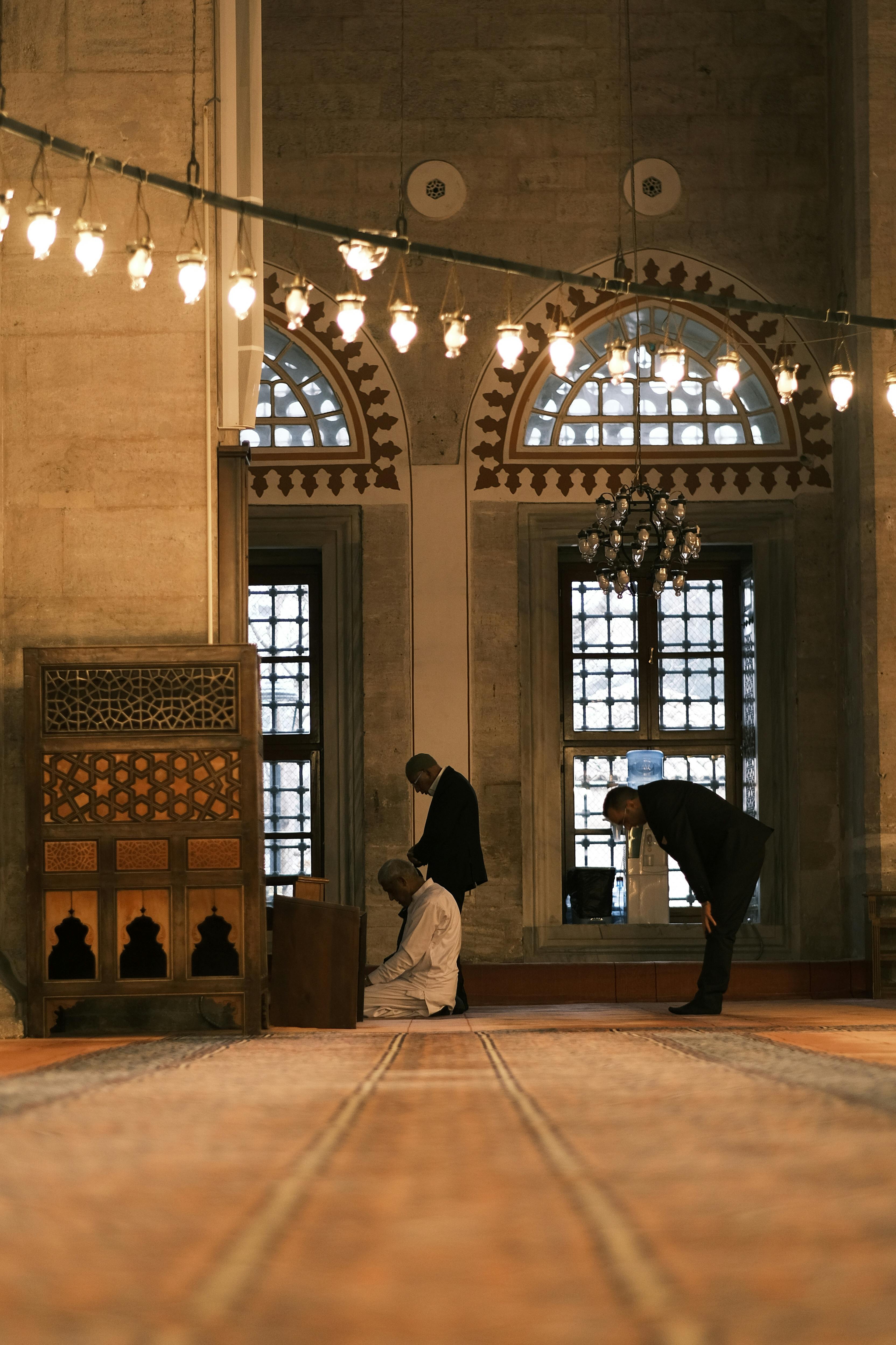 People Praying in a Mosque · Free Stock Photo