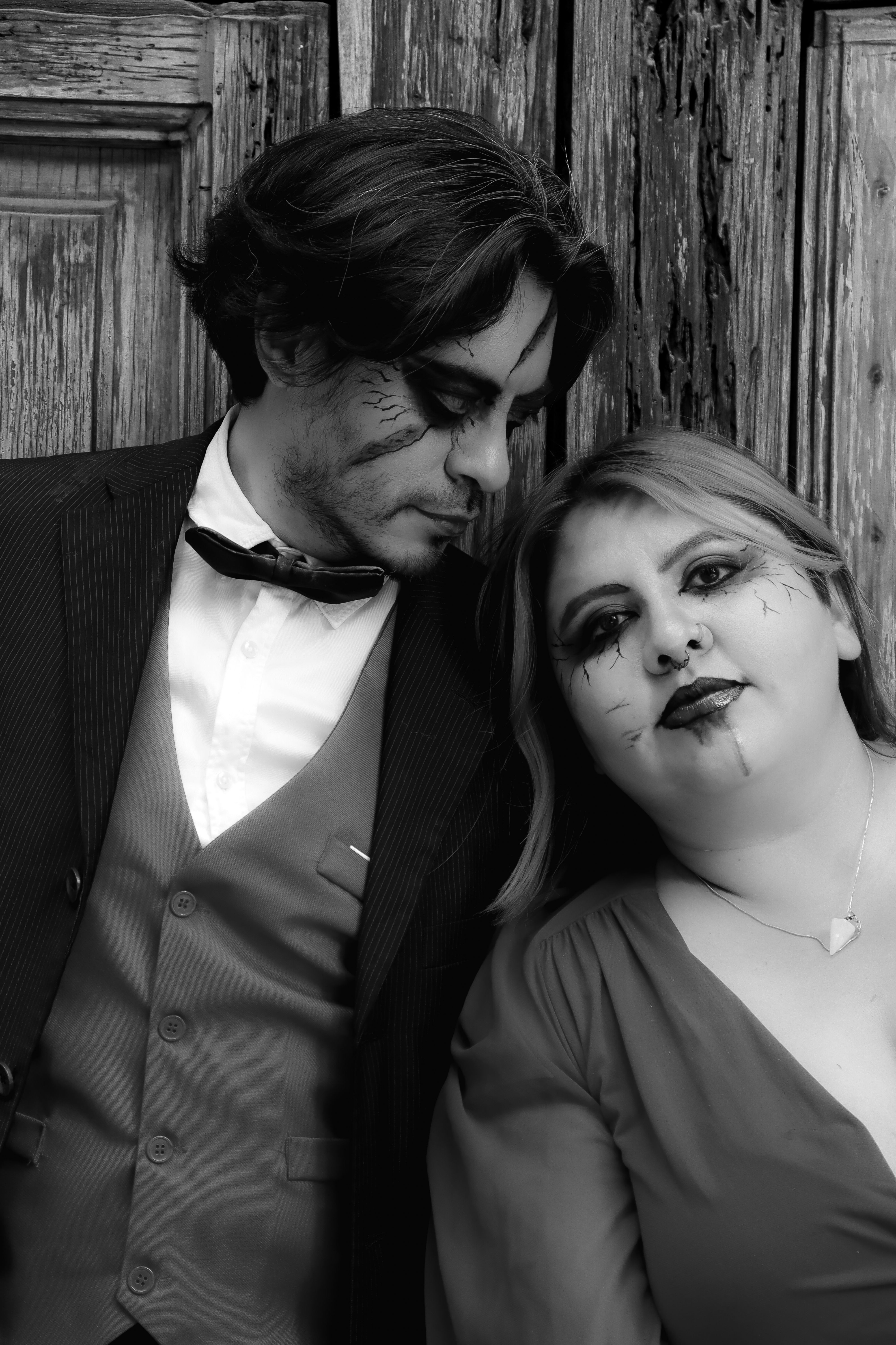 Man and Woman Wearing Elegant Clothes and Halloween Makeup · Free Stock ...