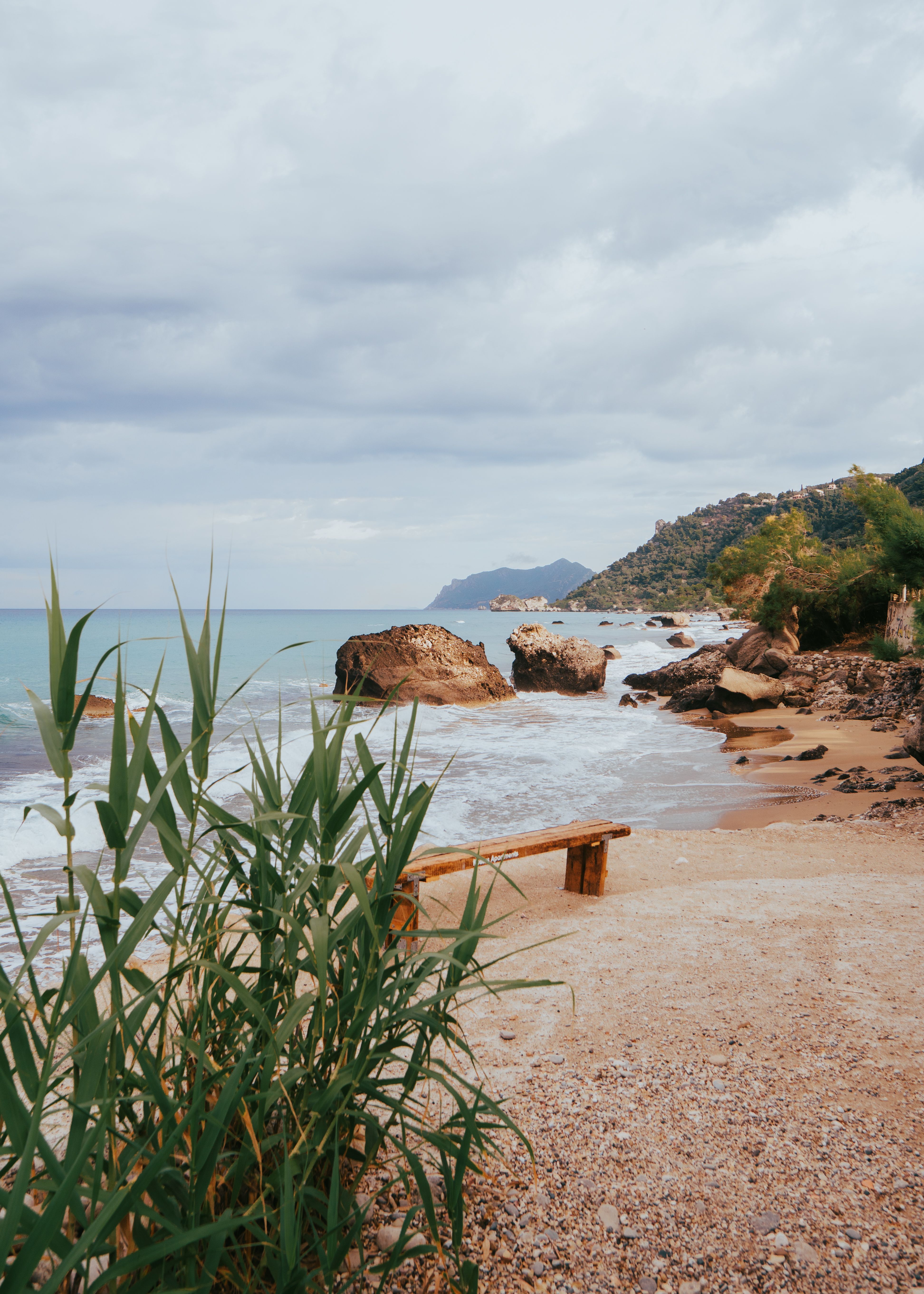 A Bench on a Beach · Free Stock Photo