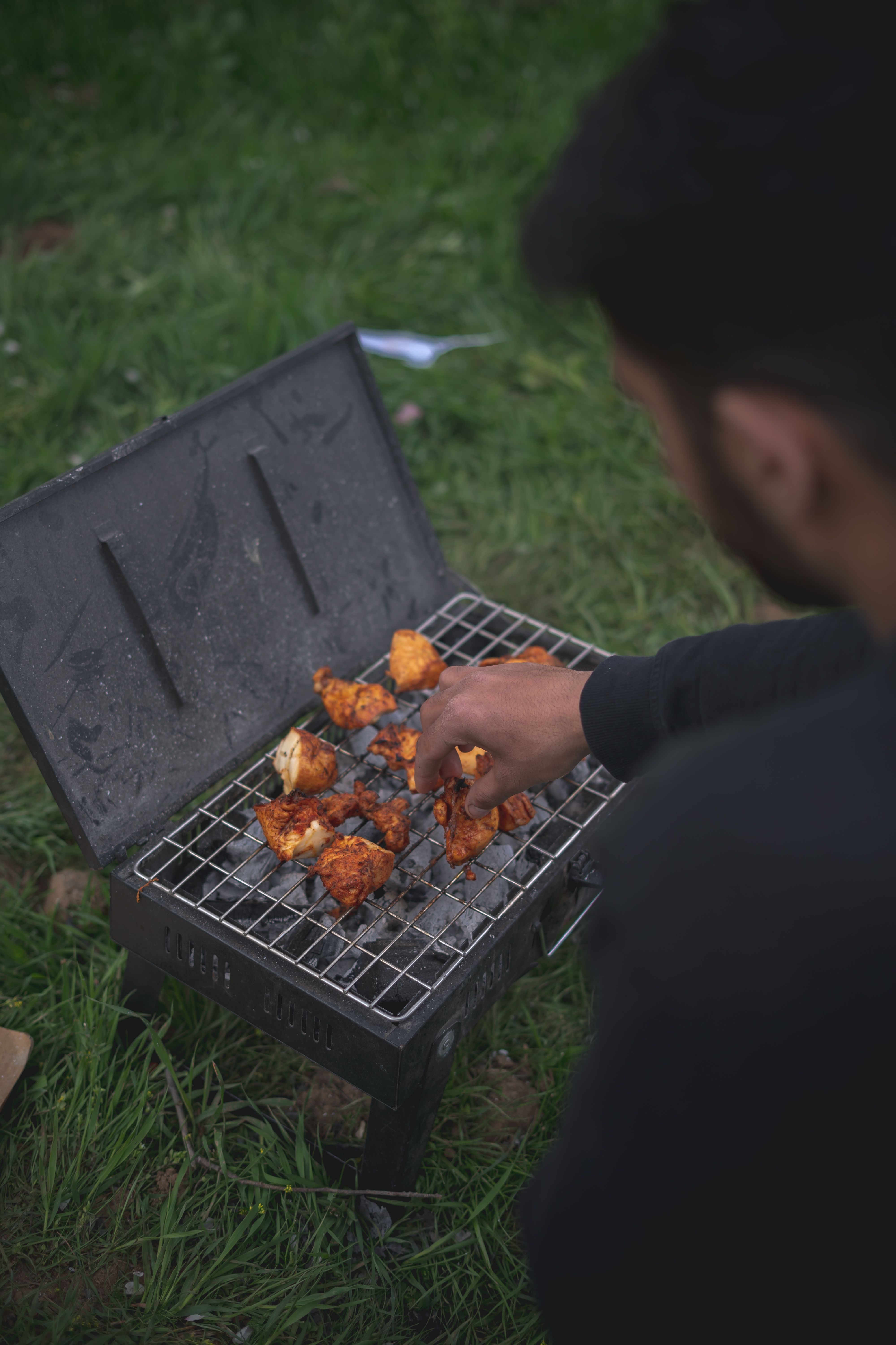 Man Grilling Chicken · Free Stock Photo
