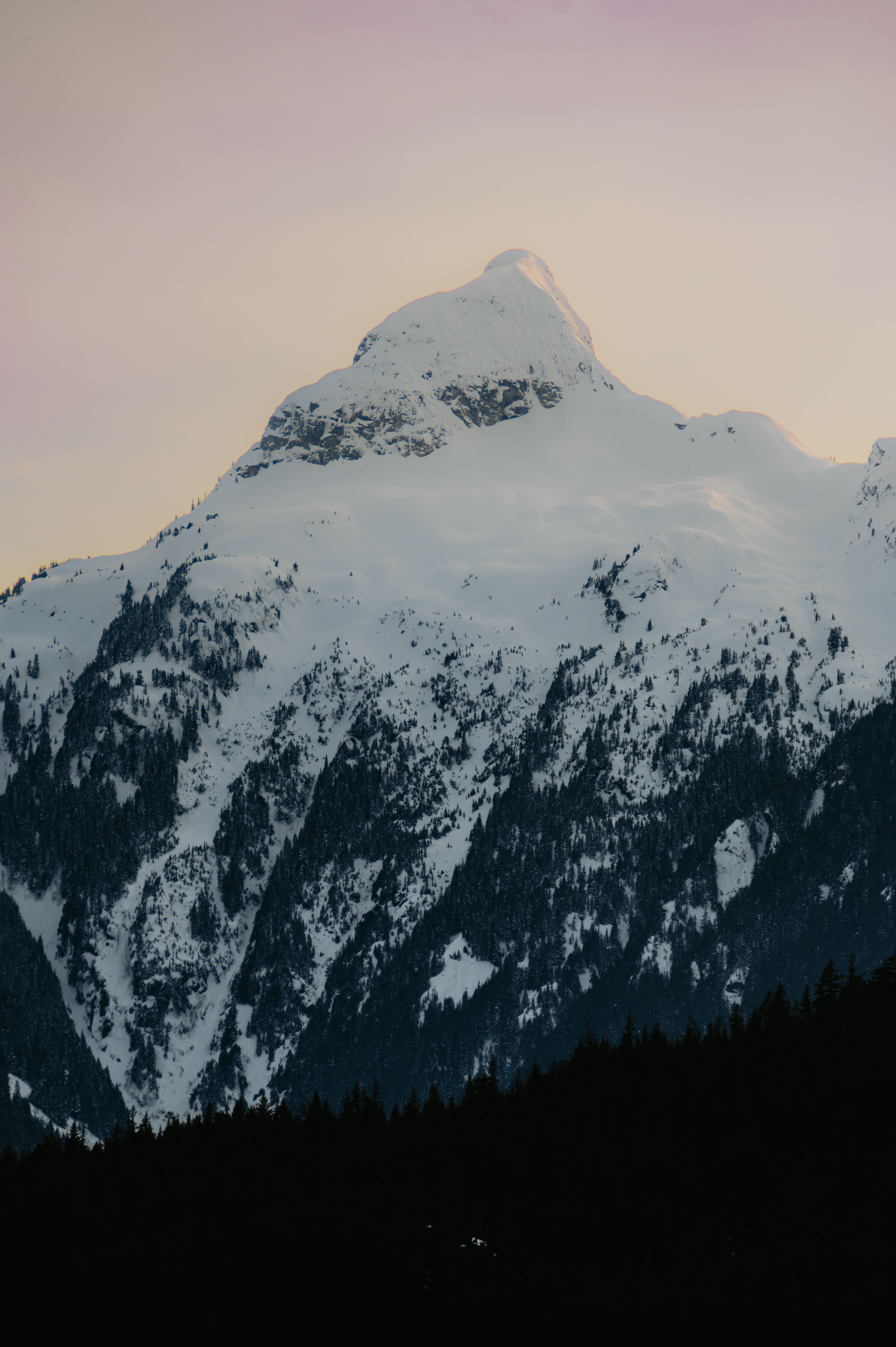A Mountain Peek Covered with Snow · Free Stock Photo