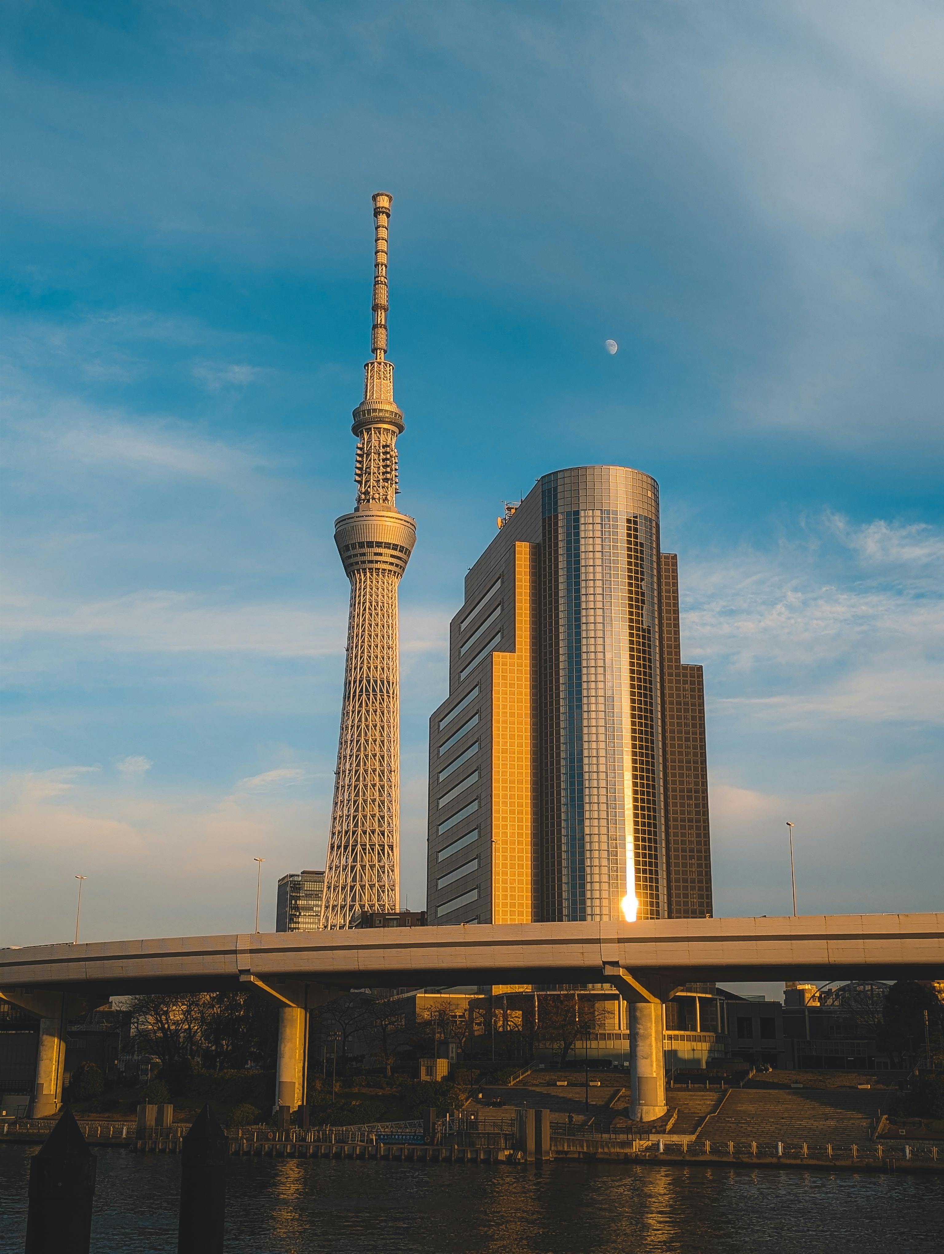 Tokyo Tower over Buildings in City · Free Stock Photo