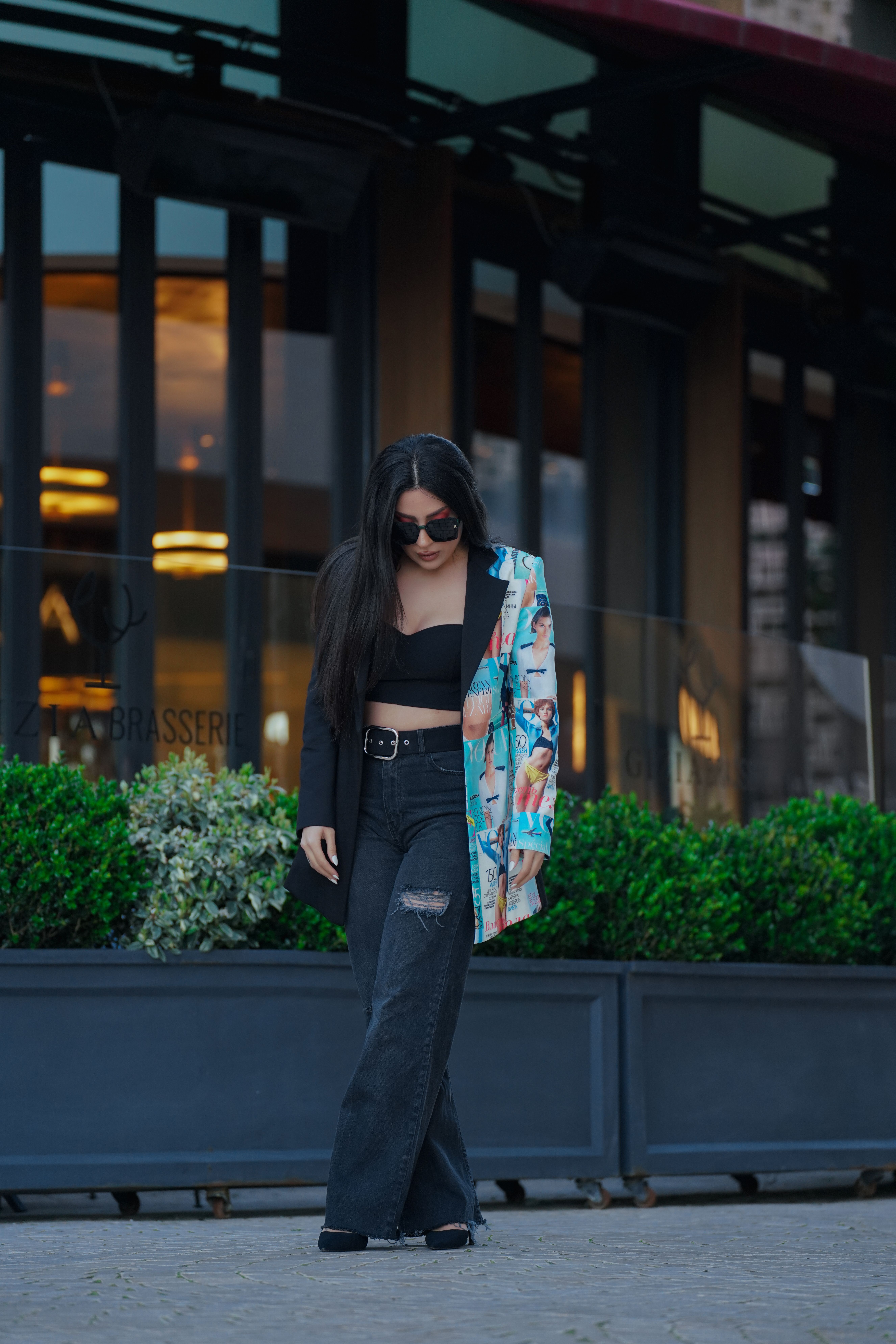 Model in Blazer and Jeans · Free Stock Photo
