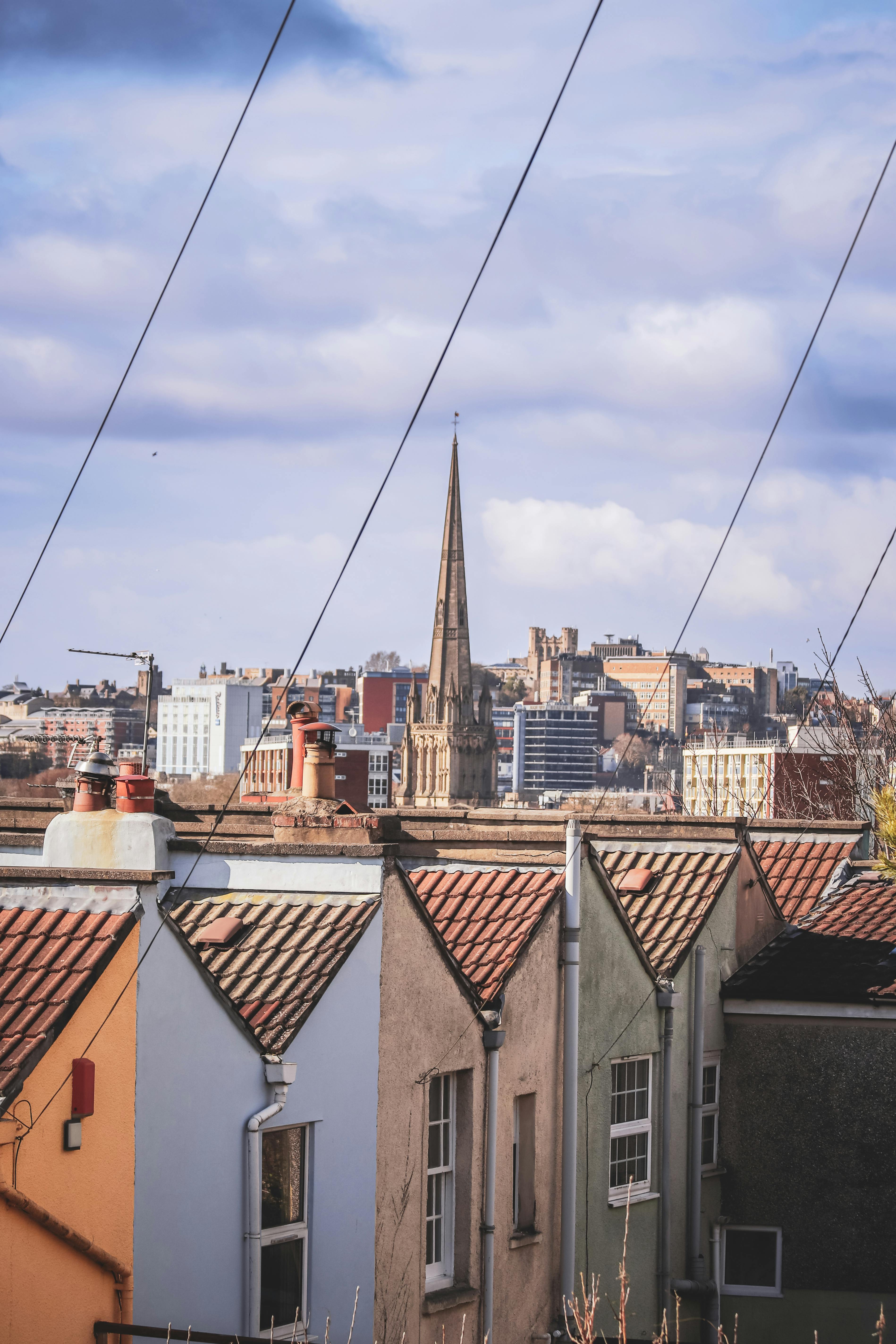 A view of the city from a rooftop · Free Stock Photo