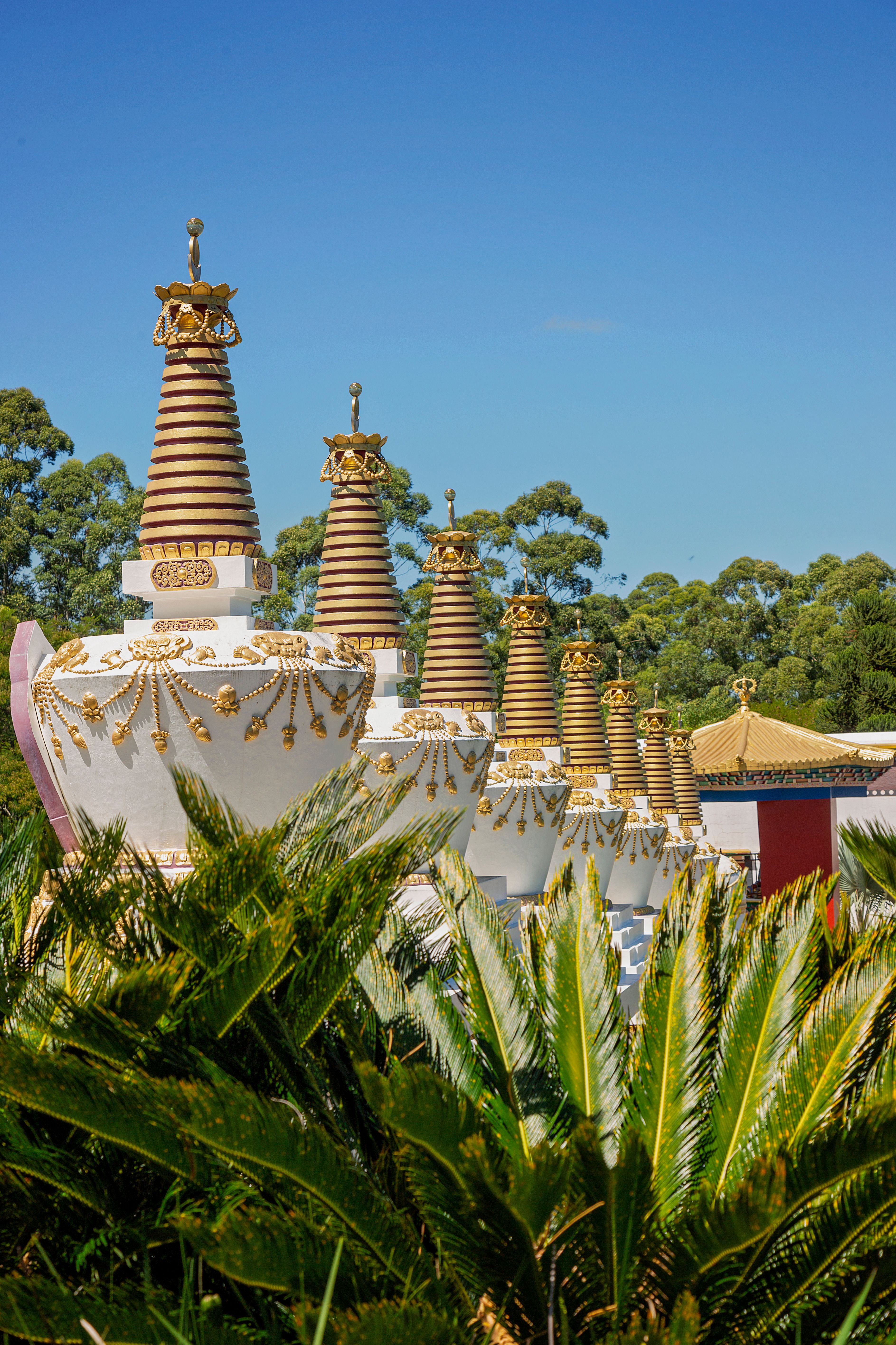Vases with Golden Decorations in Temple · Free Stock Photo