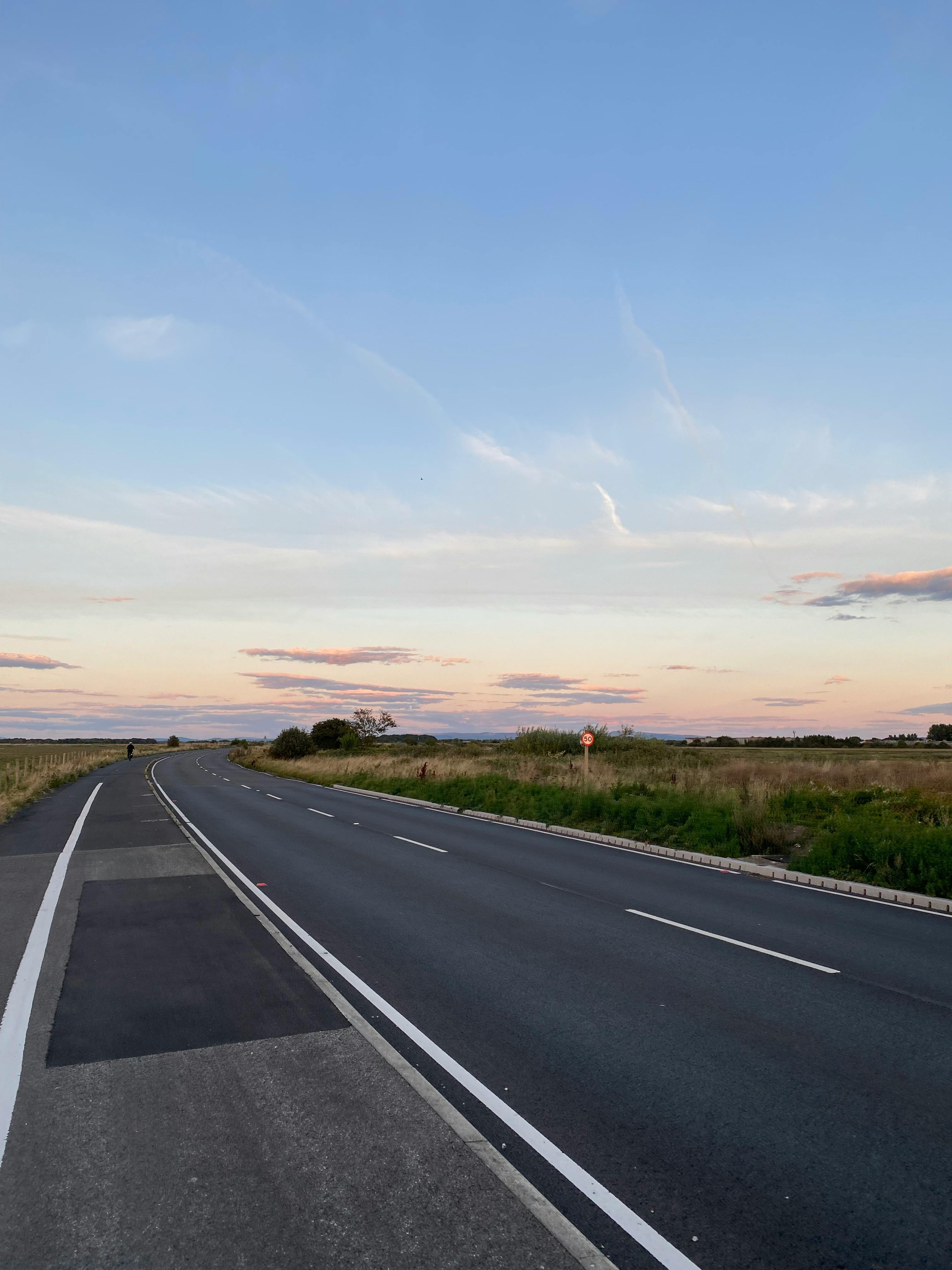 Empty Road With View Of Sunset · Free Stock Photo