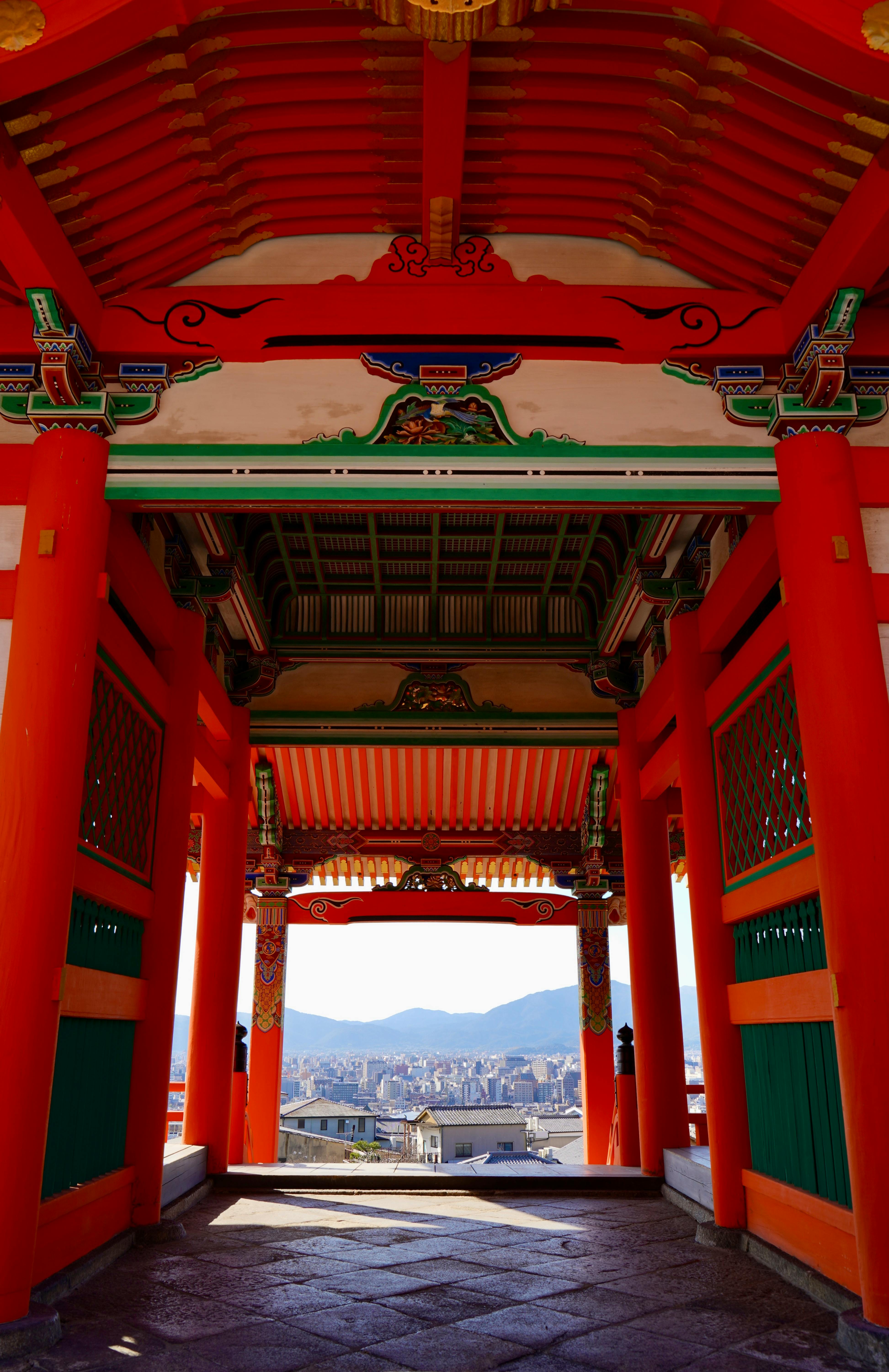 The View of Kyoto from the Red Gate of Kiyomizu-dera Temple at ...