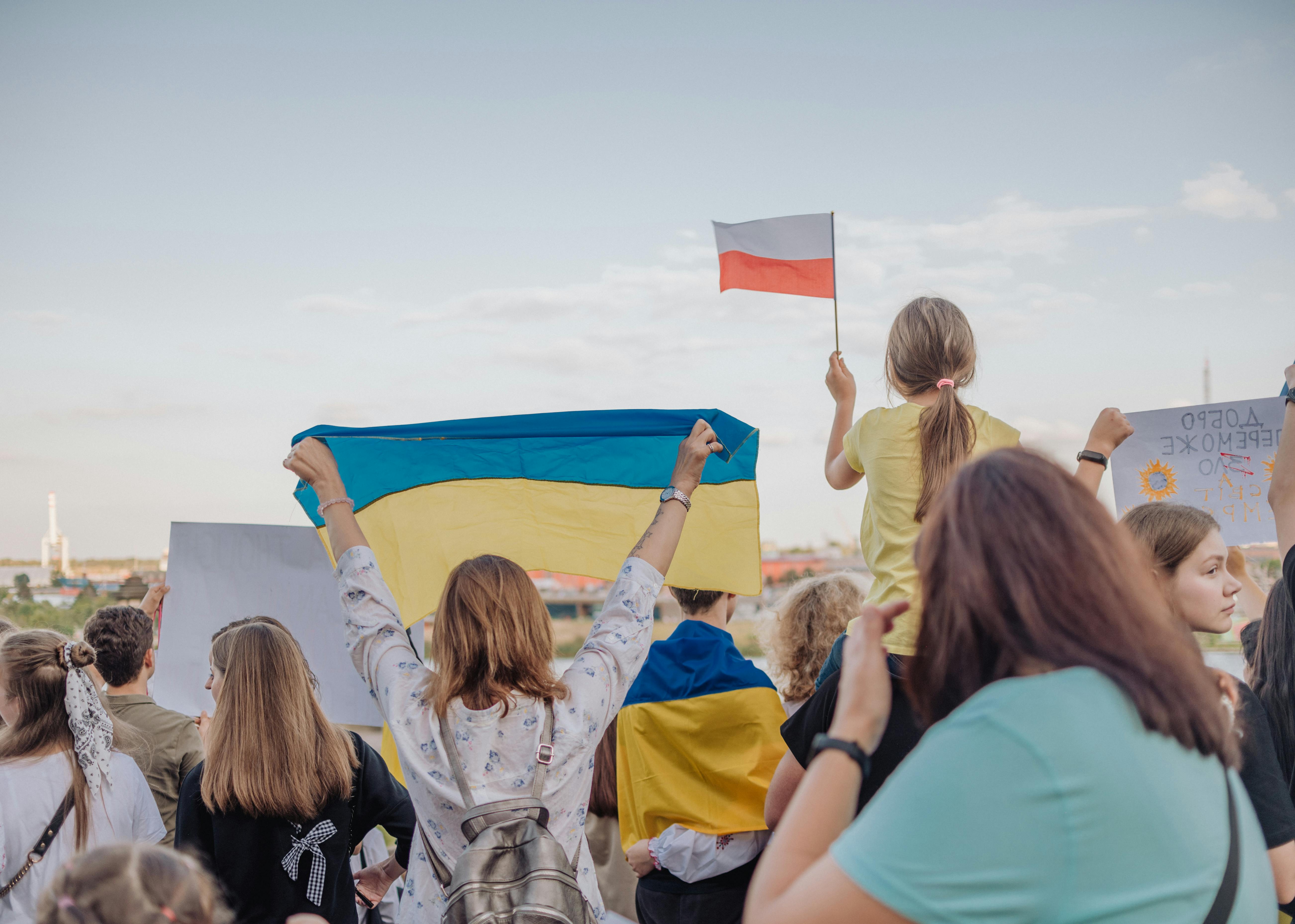 People Holding up Flags · Free Stock Photo