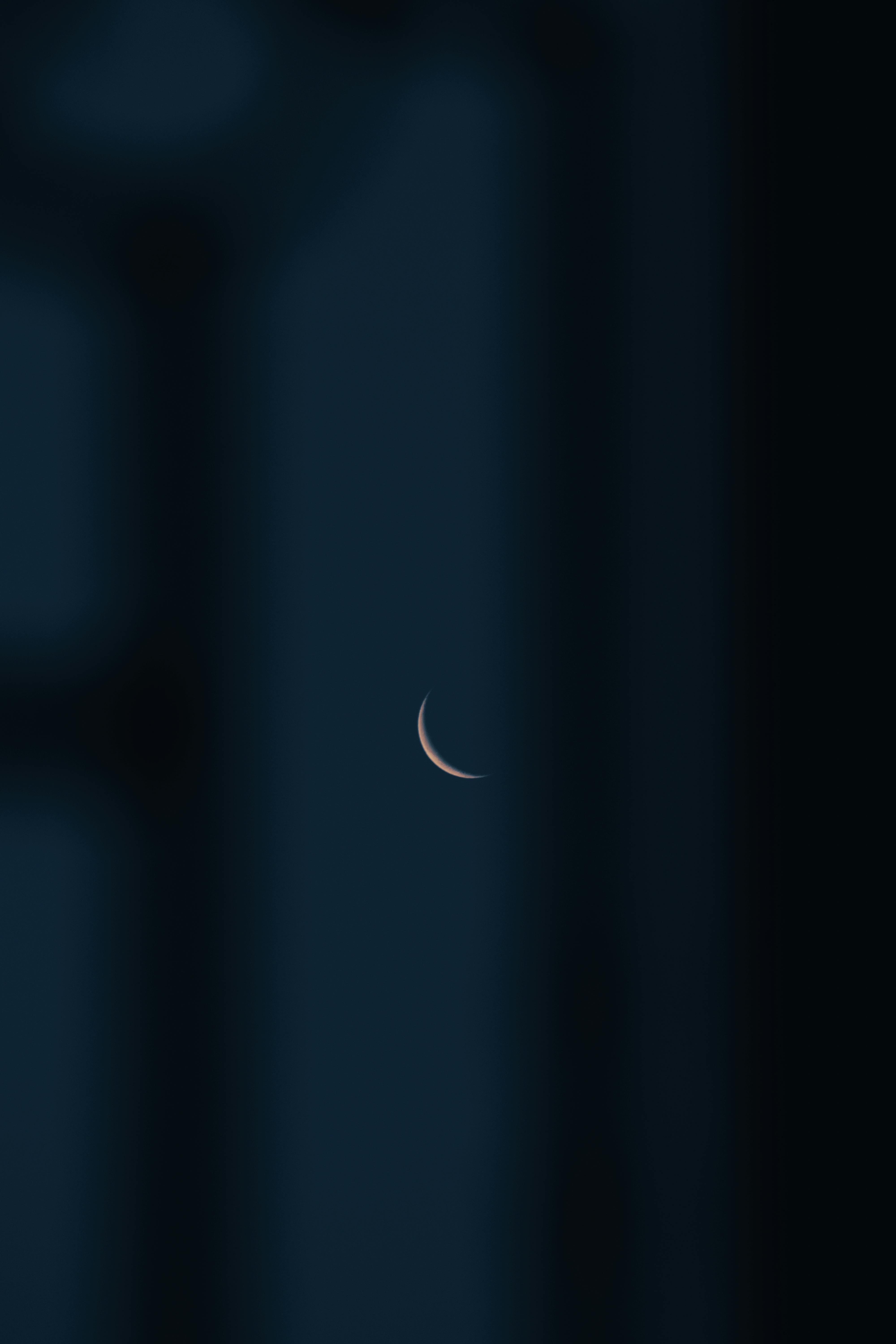 Moon Behind Mountains · Free Stock Photo