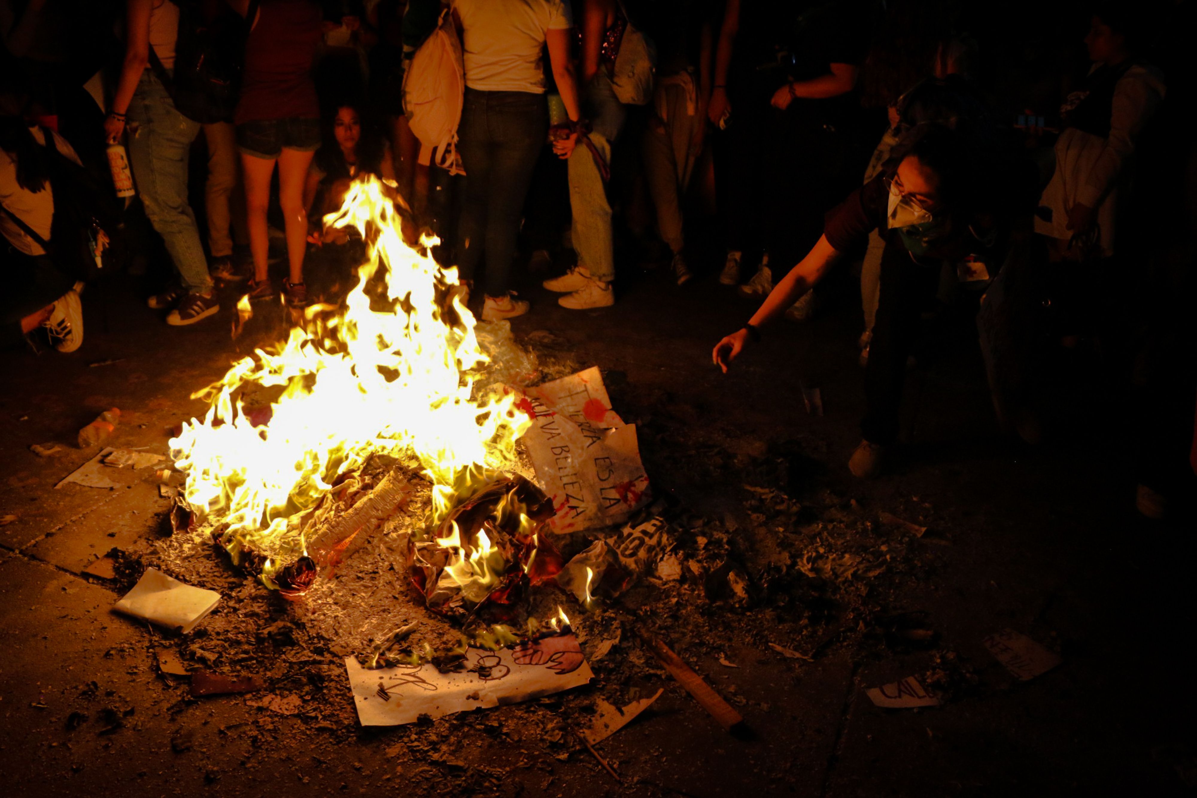 Signs Burning in Fire · Free Stock Photo