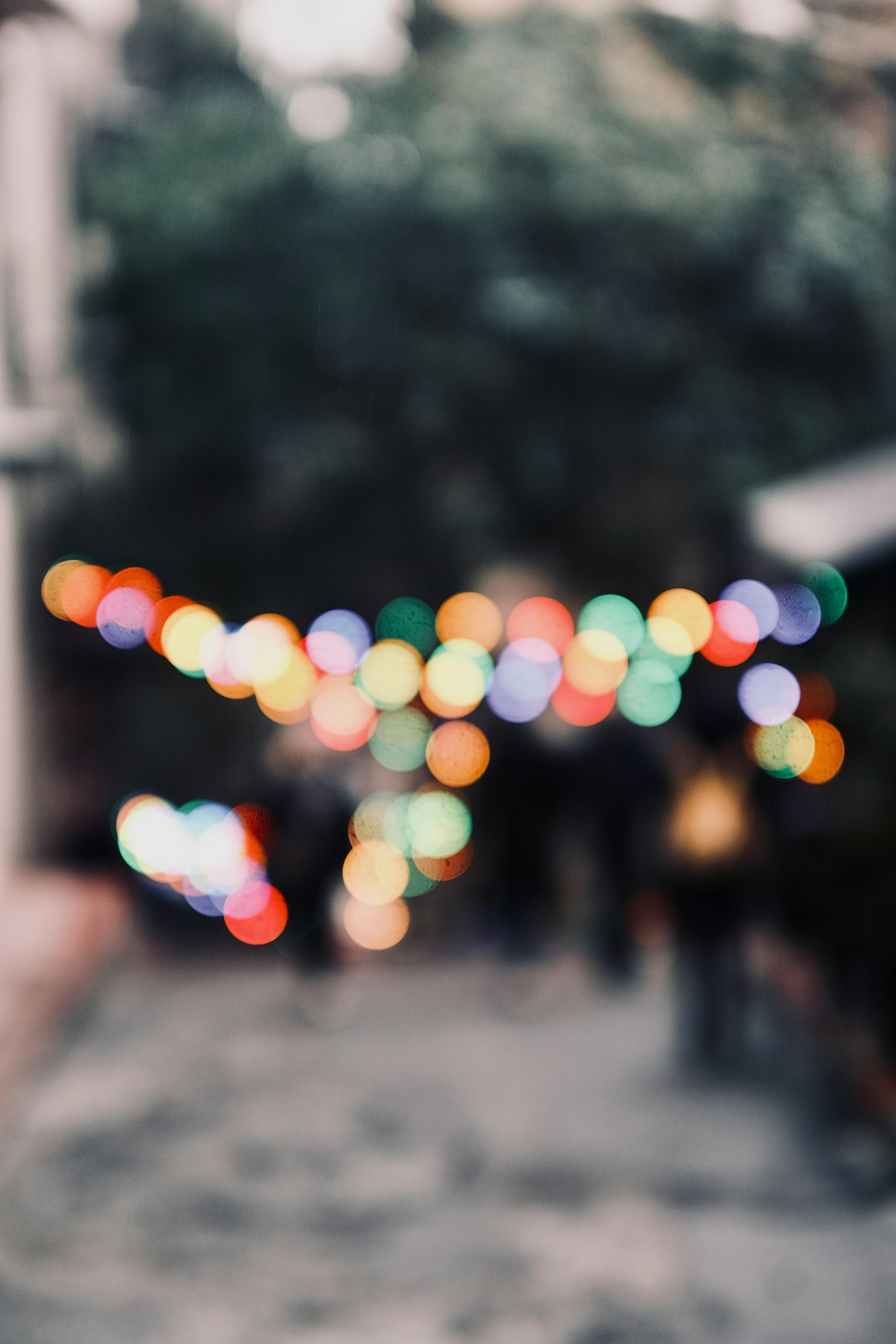 Round Faded Lights during Nighttime · Free Stock Photo