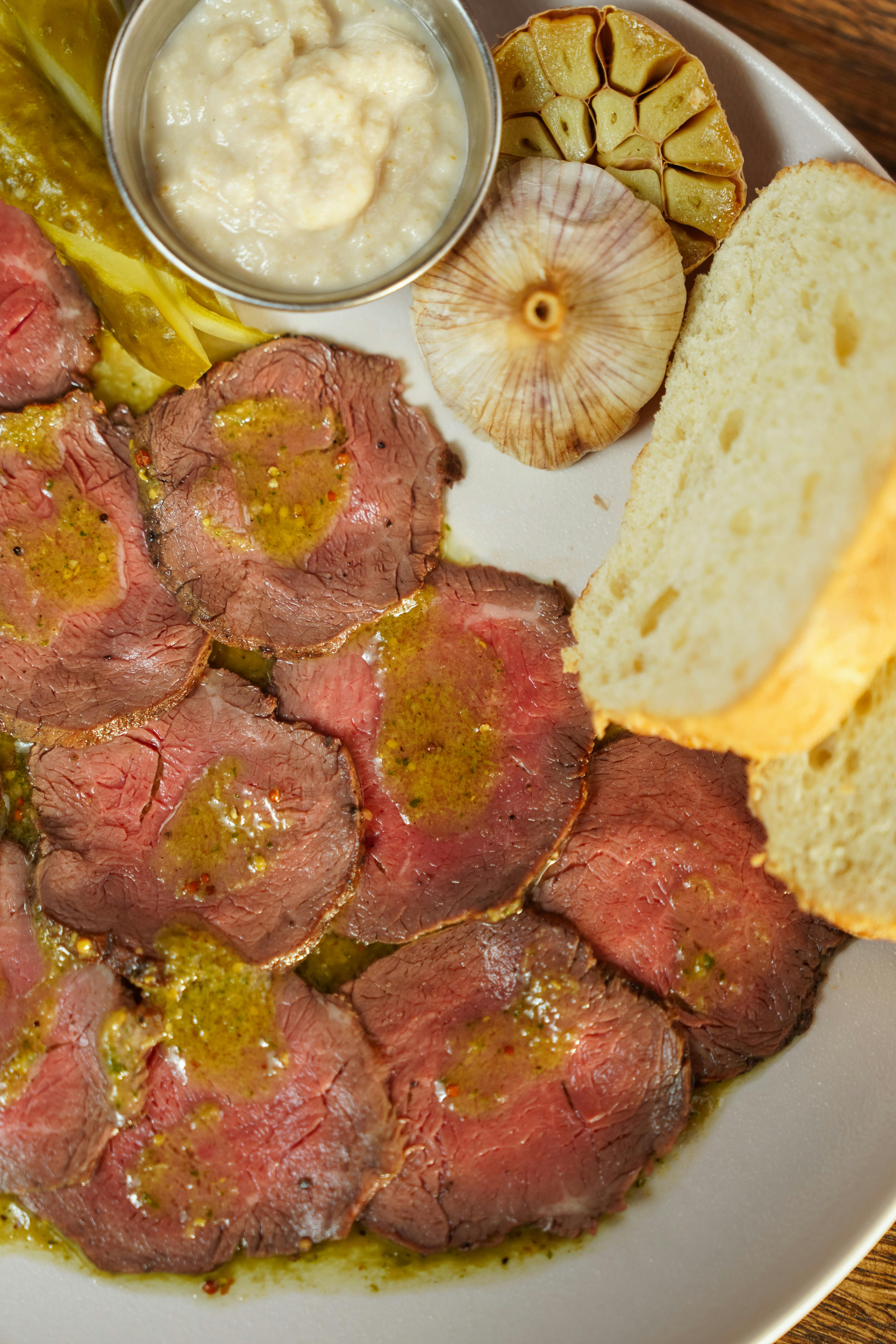 Meat and Bread on Plate · Free Stock Photo