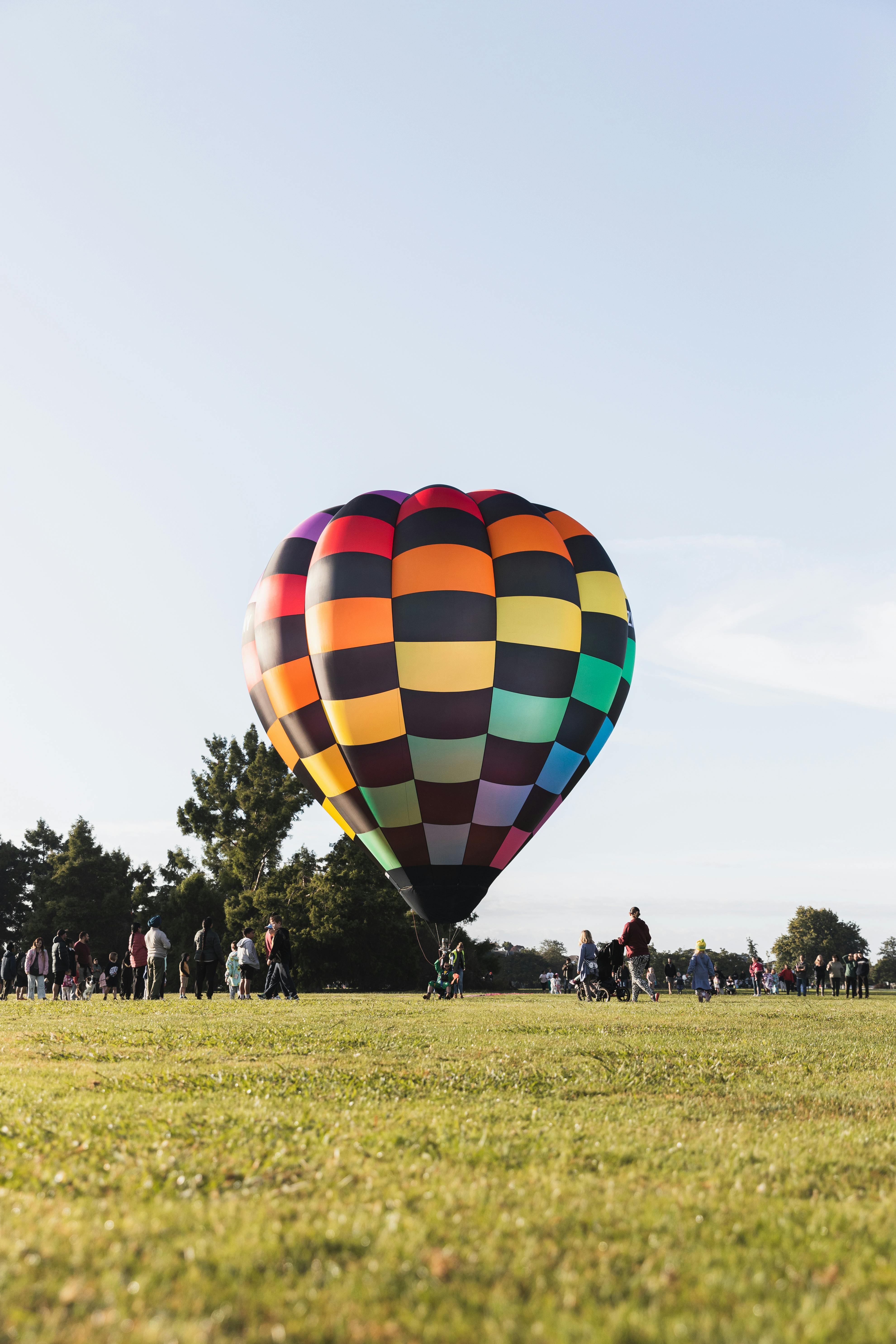 Person holding Two Balloons while sitting on a Park · Free Stock Photo