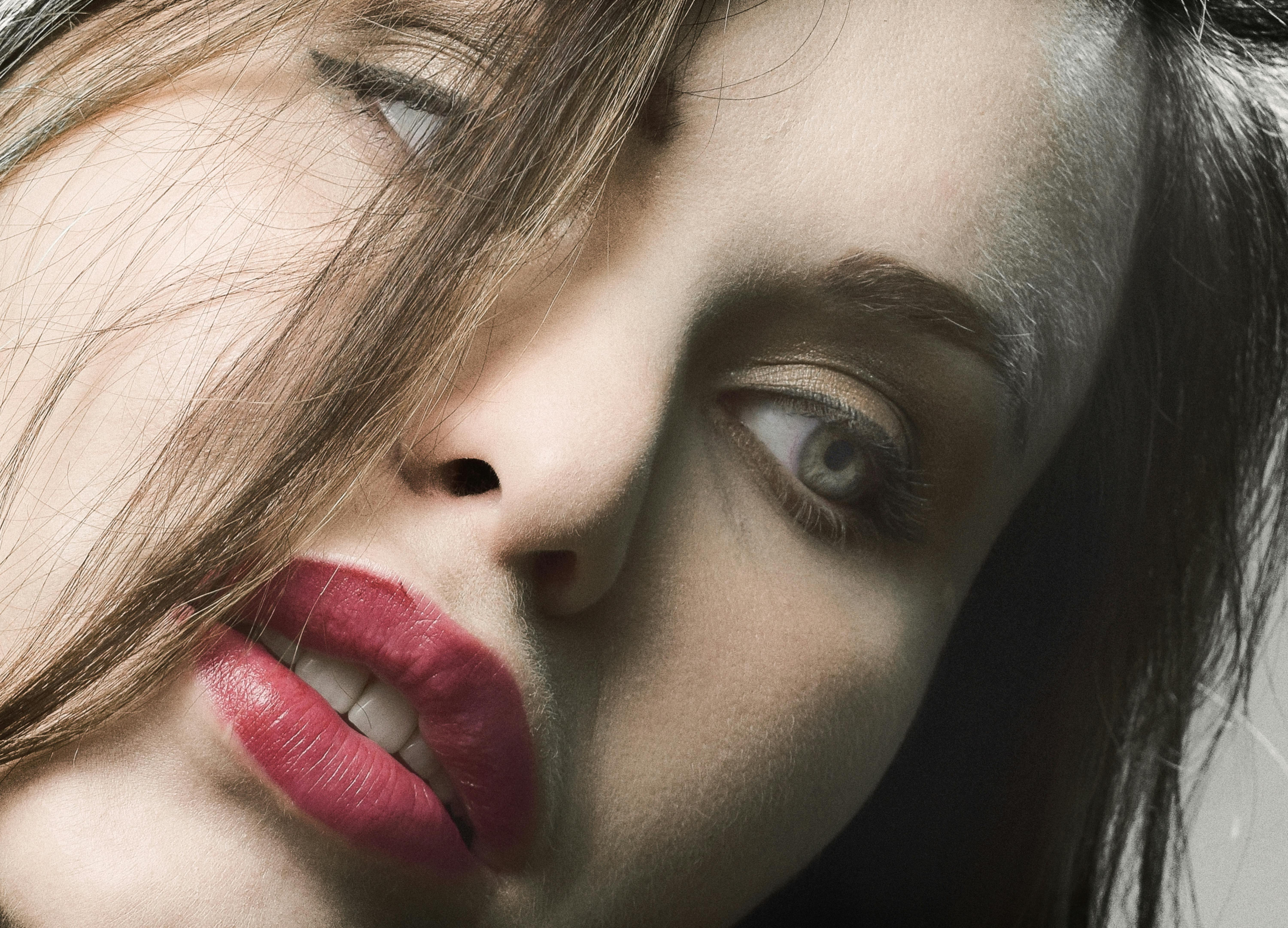 Lipstick on Woman Face · Free Stock Photo