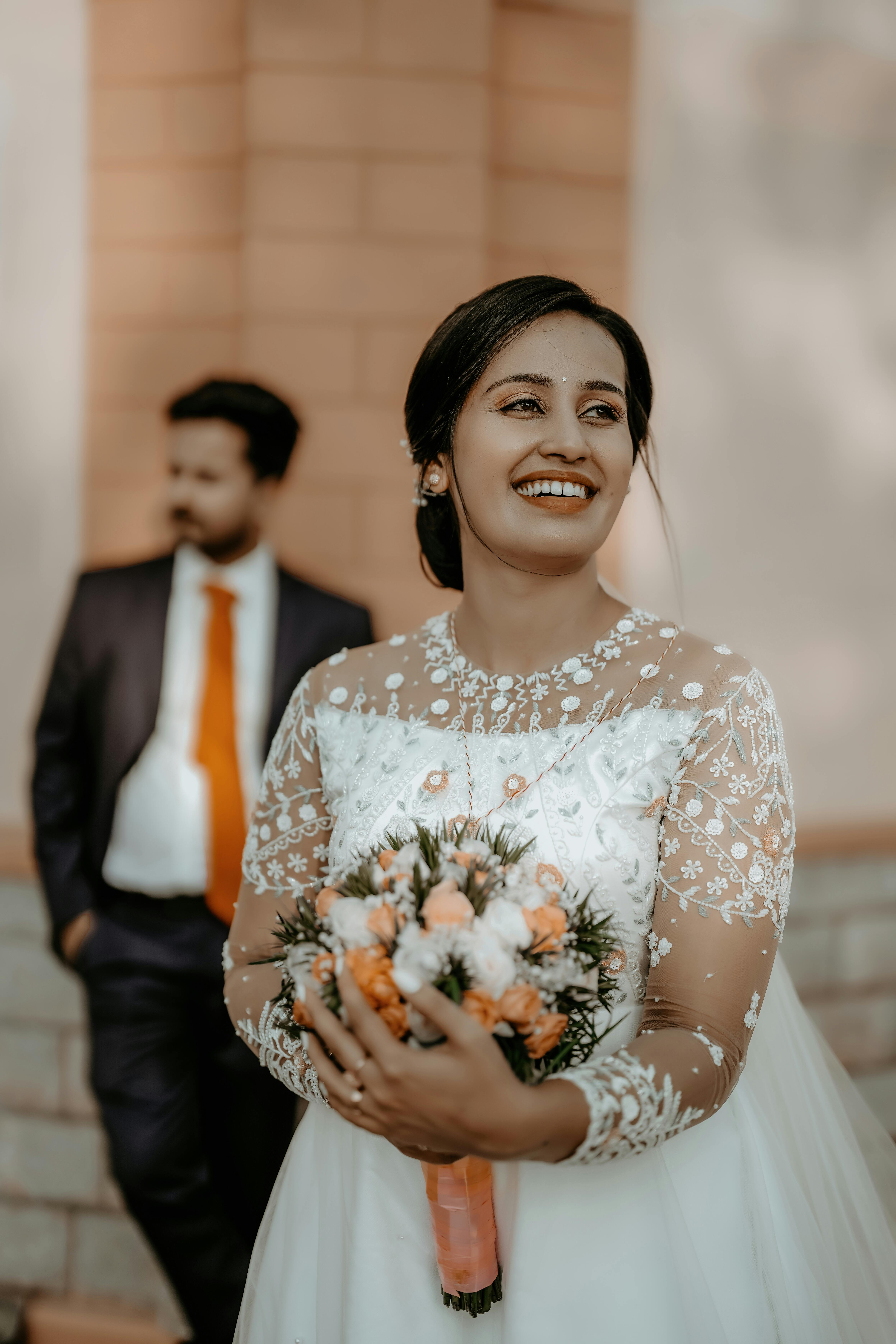 Smiling Bride in Wedding Dress · Free Stock Photo