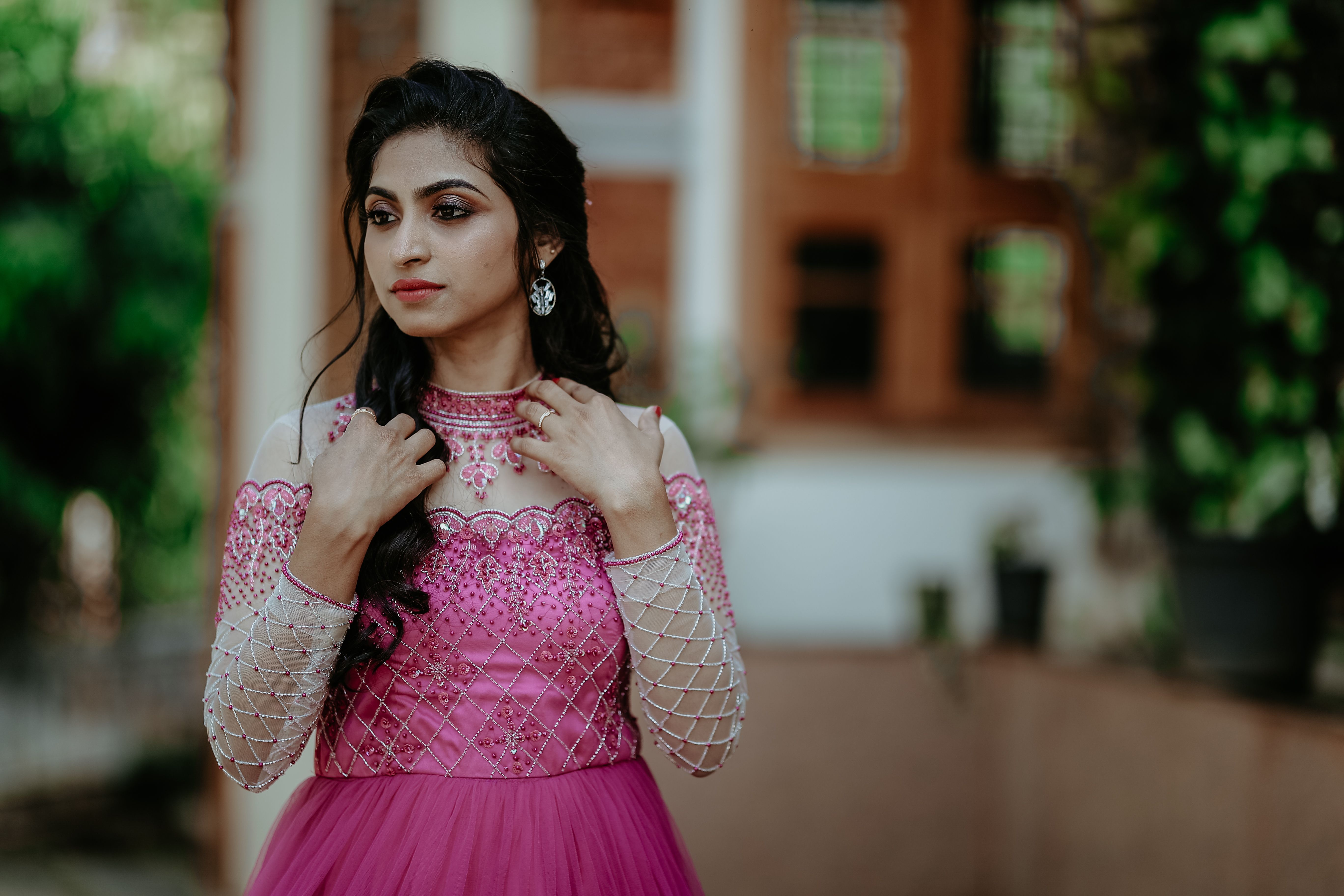 Woman Face in Pink Light · Free Stock Photo