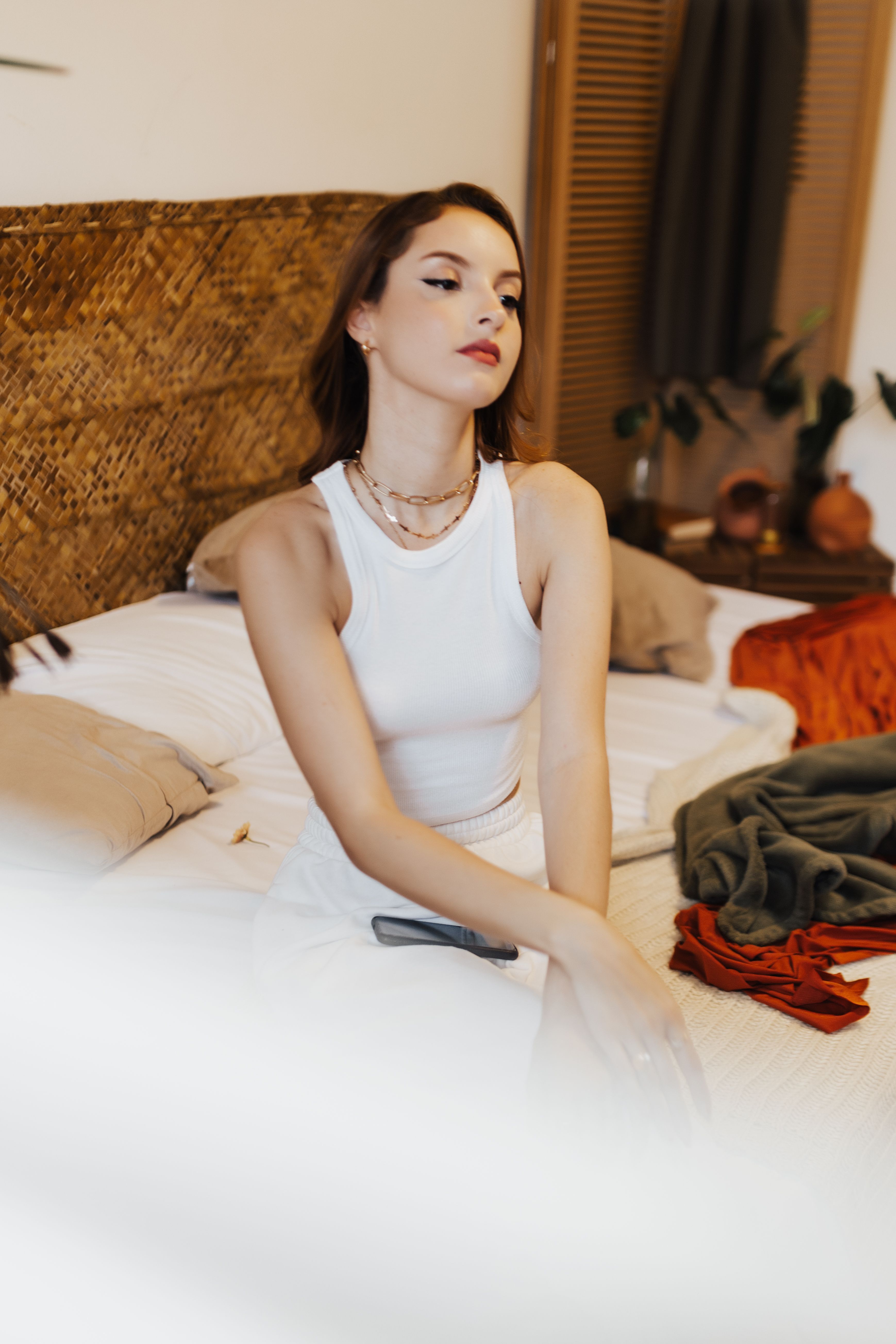 Model in White Tank Top · Free Stock Photo