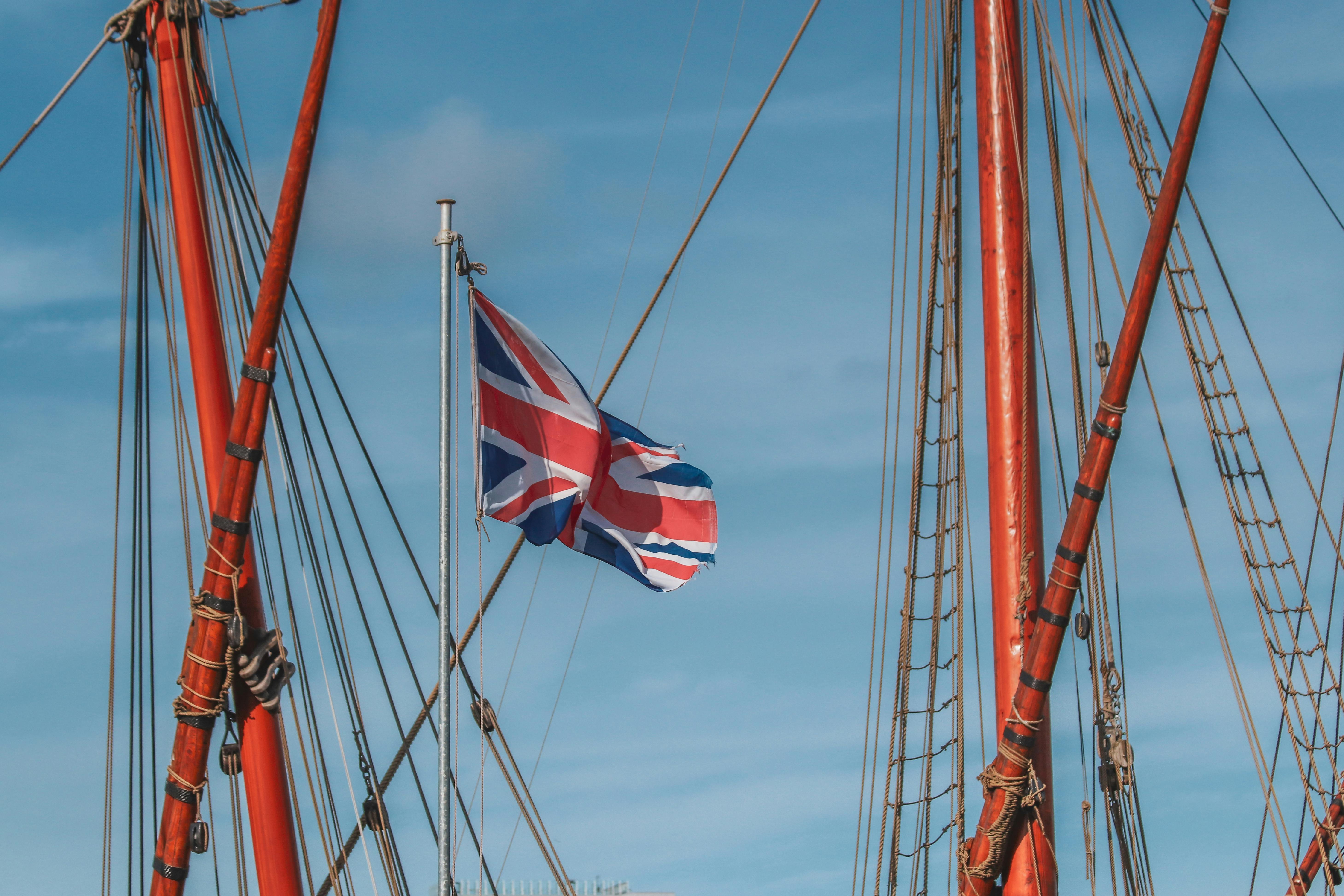 UK flag on creased paper · Free Stock Photo