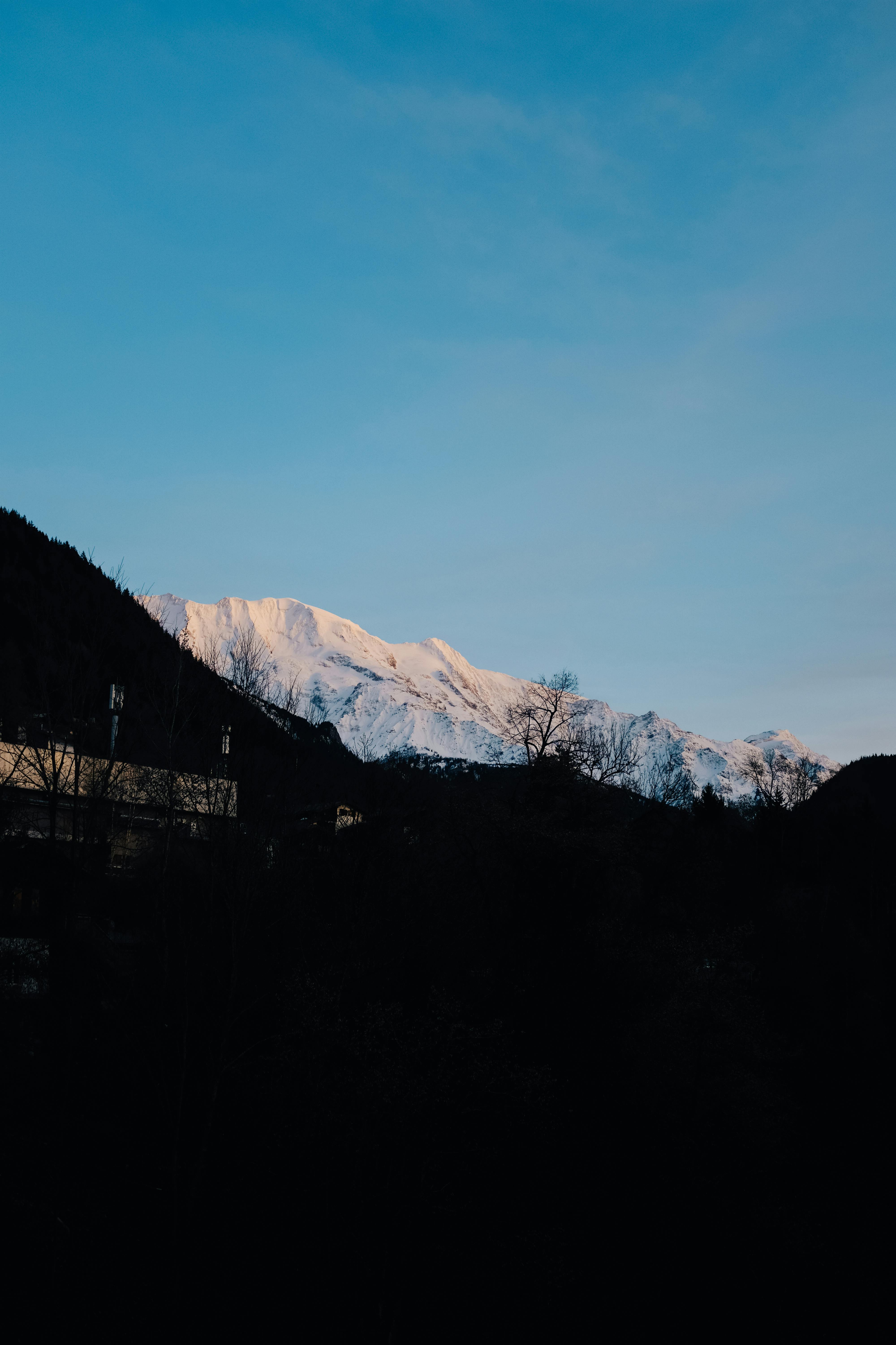 Clear, Blue Sky over Mountain · Free Stock Photo