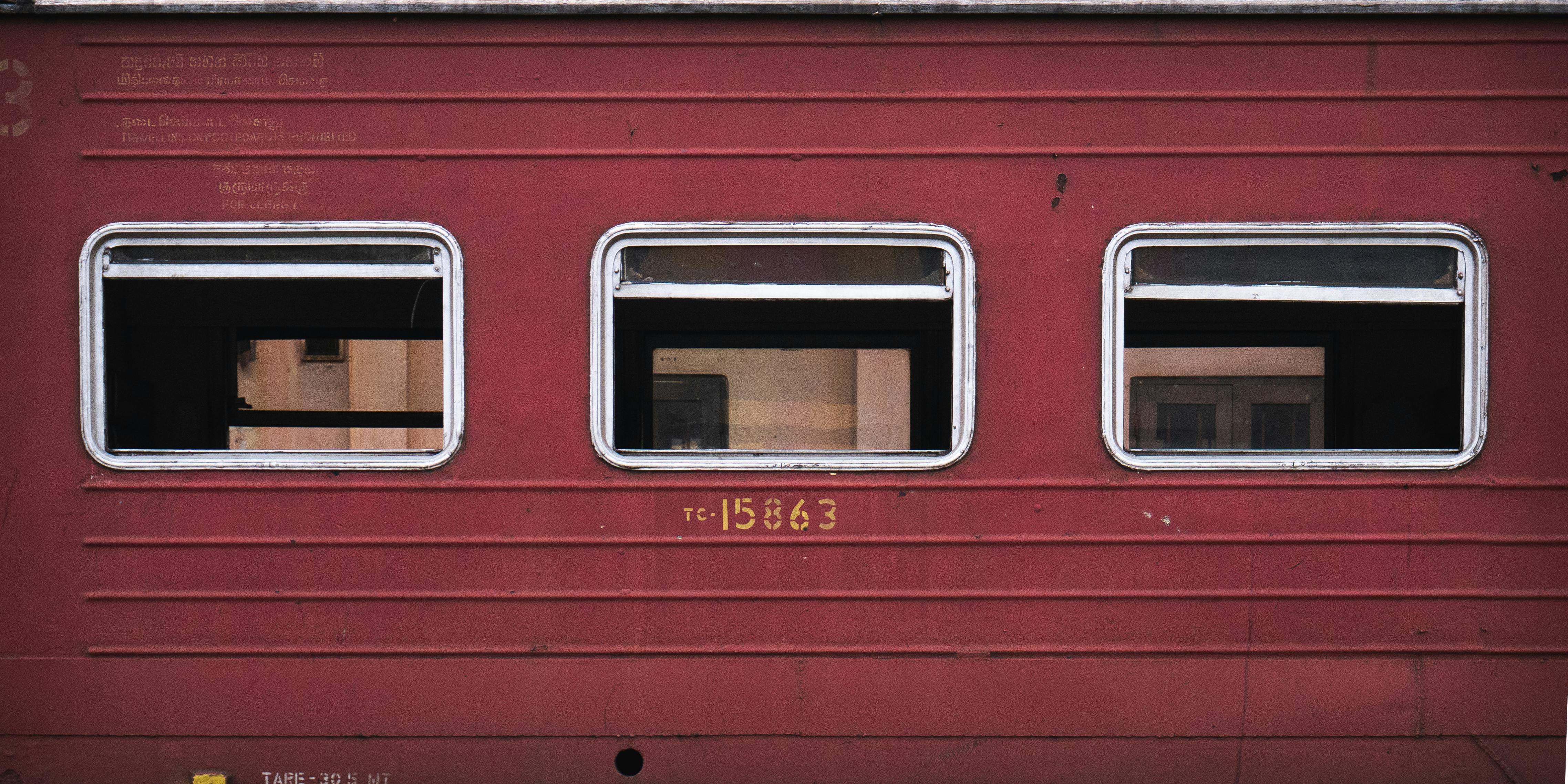 Windows in Train Wagon · Free Stock Photo