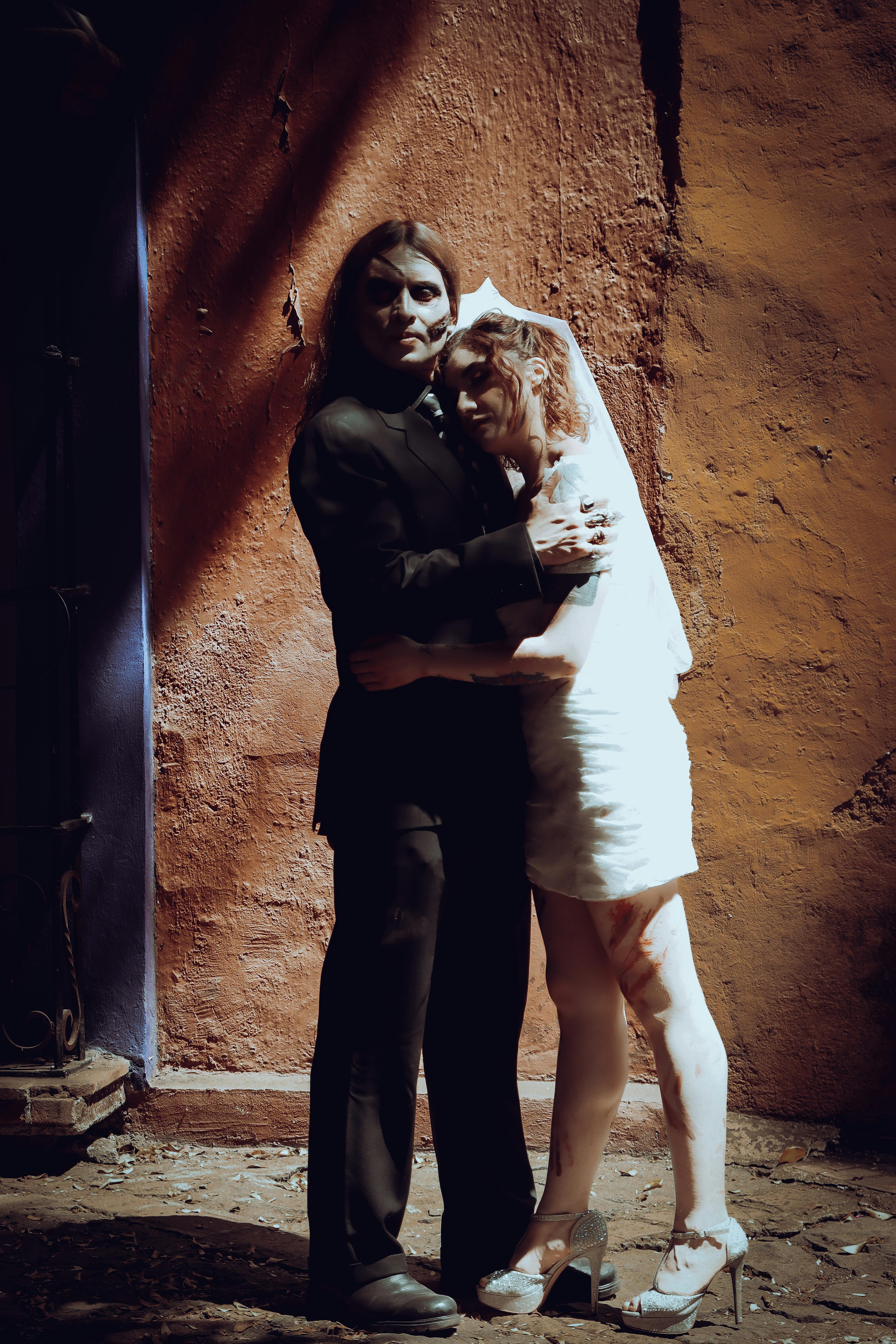 Spooky Couple Embracing · Free Stock Photo