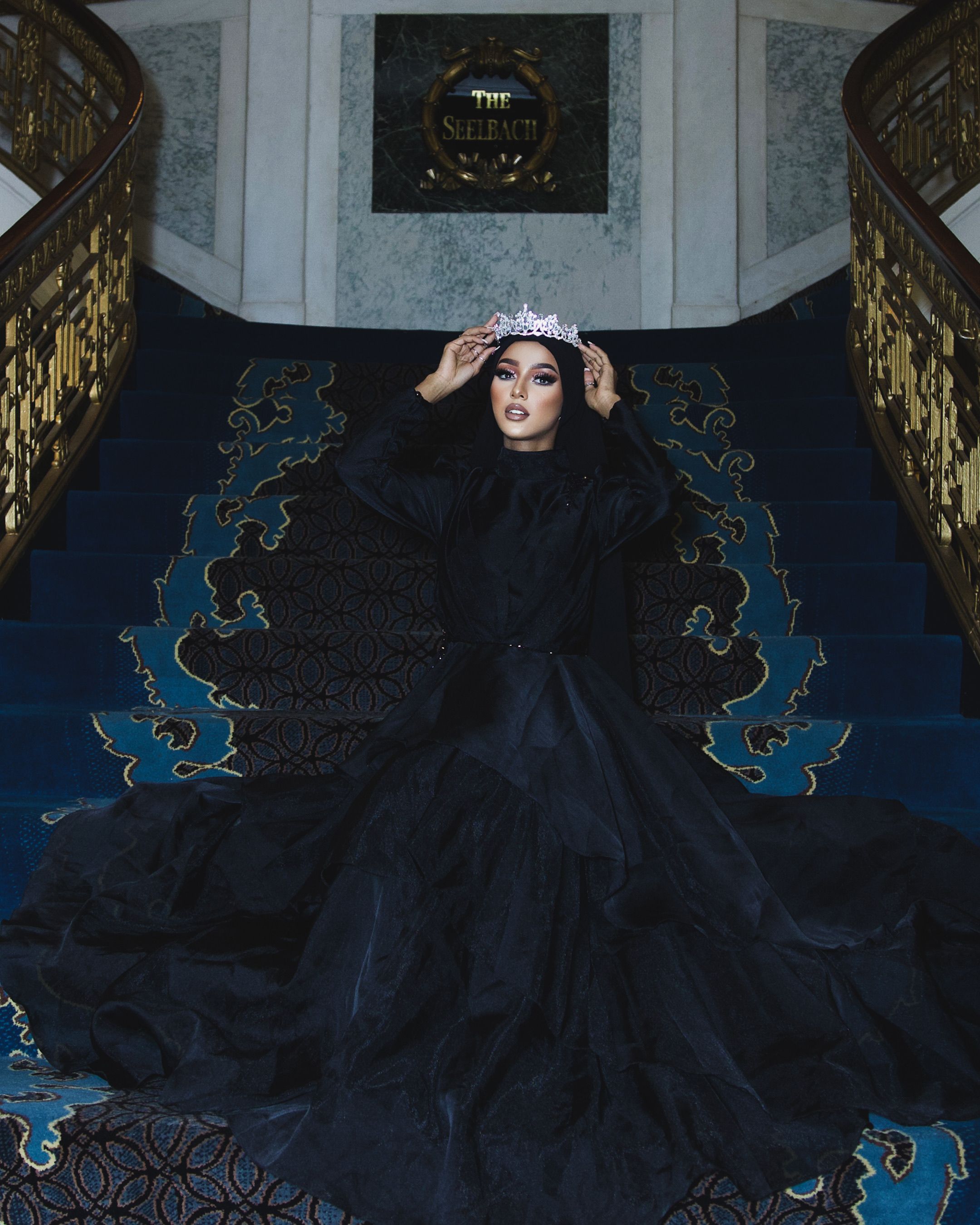 Woman Wearing Dress Sitting on Steps · Free Stock Photo